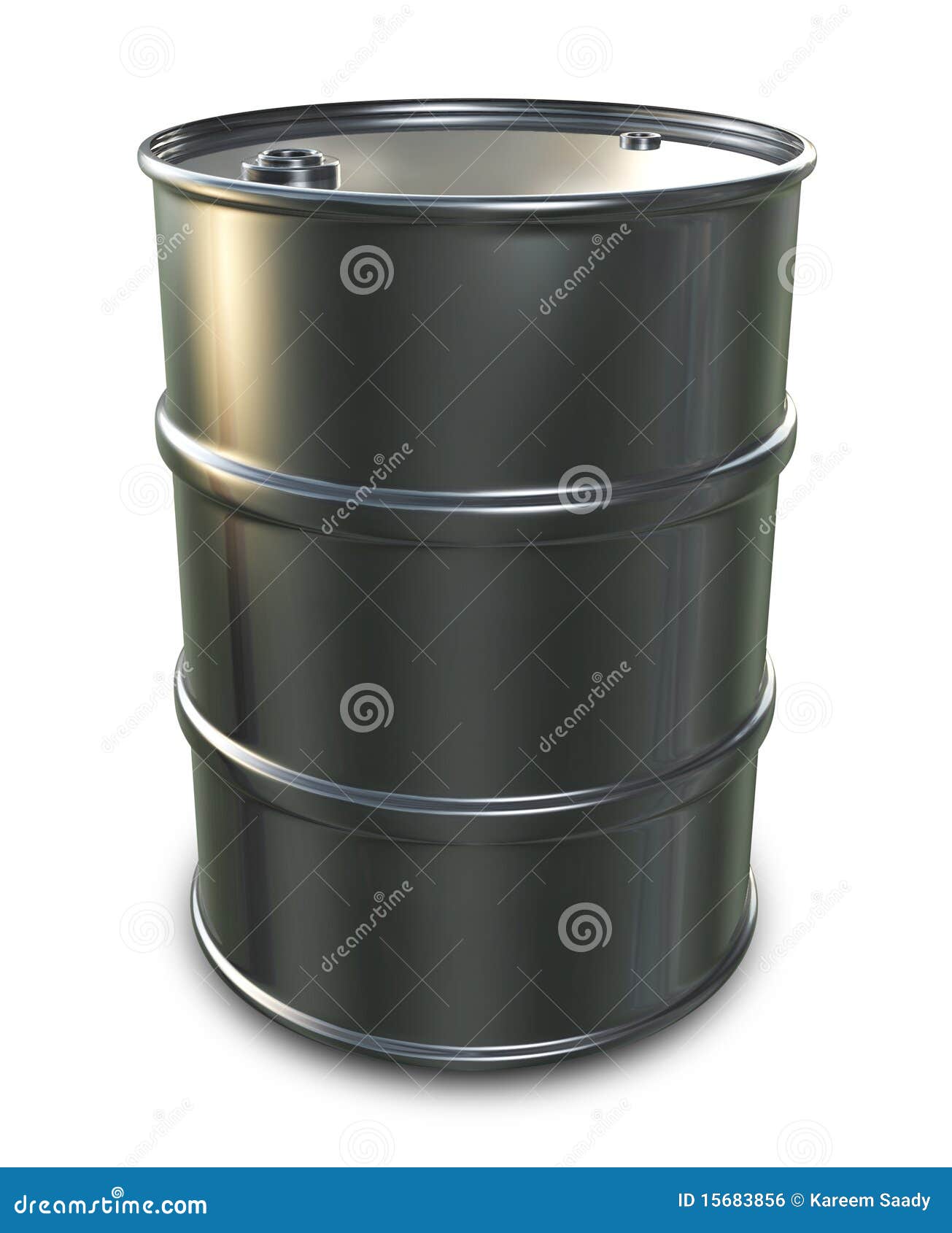 Chrome Oil Drum stock illustration. Illustration of power - 15683856