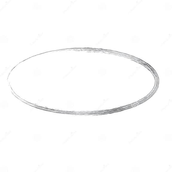 Chrome Oval Frame, Simple Vector Doodle Hand Draw Sketch Stock Vector ...