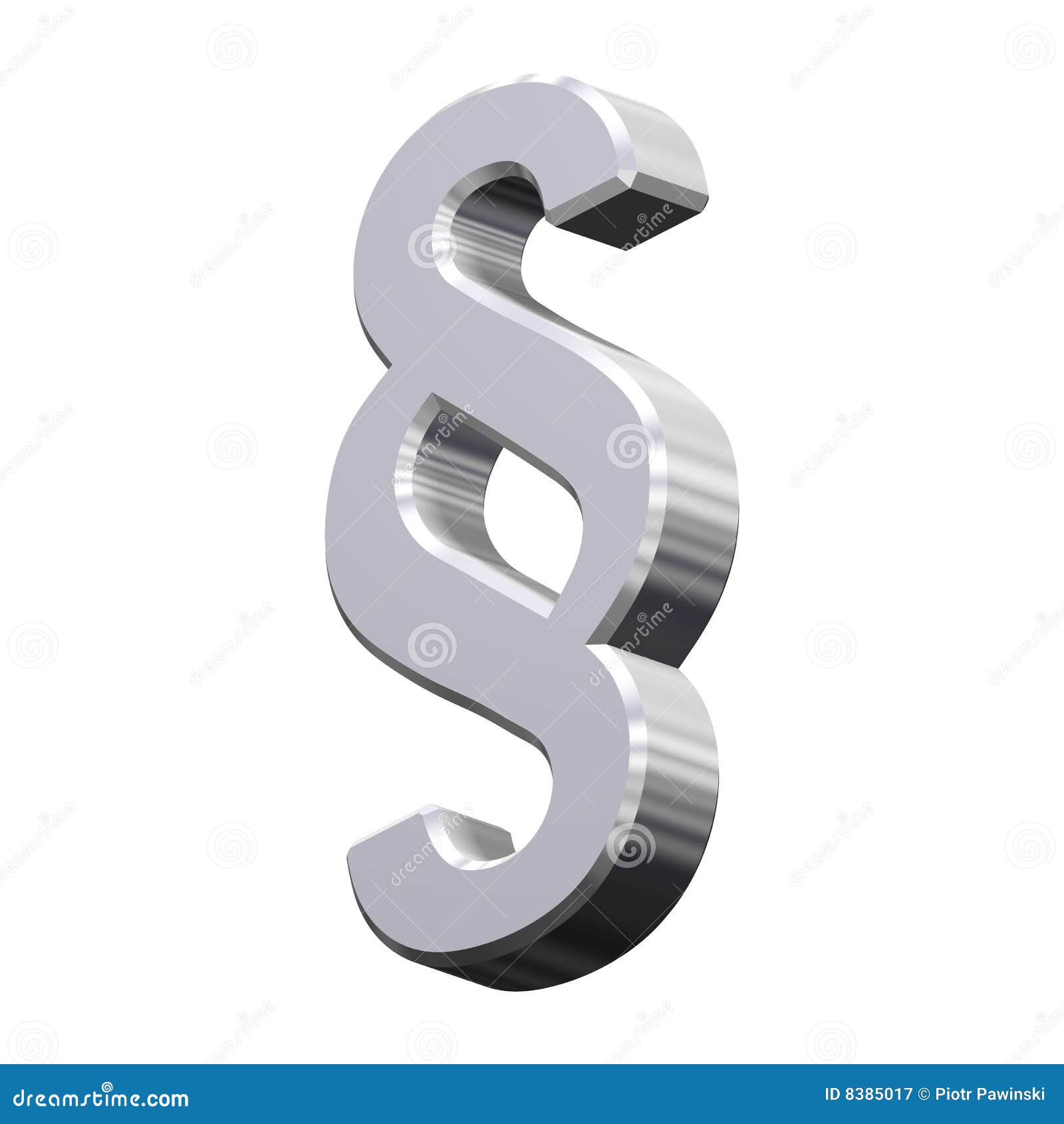 Chrome Paragraph Sign Isolated on White. Stock Illustration ...