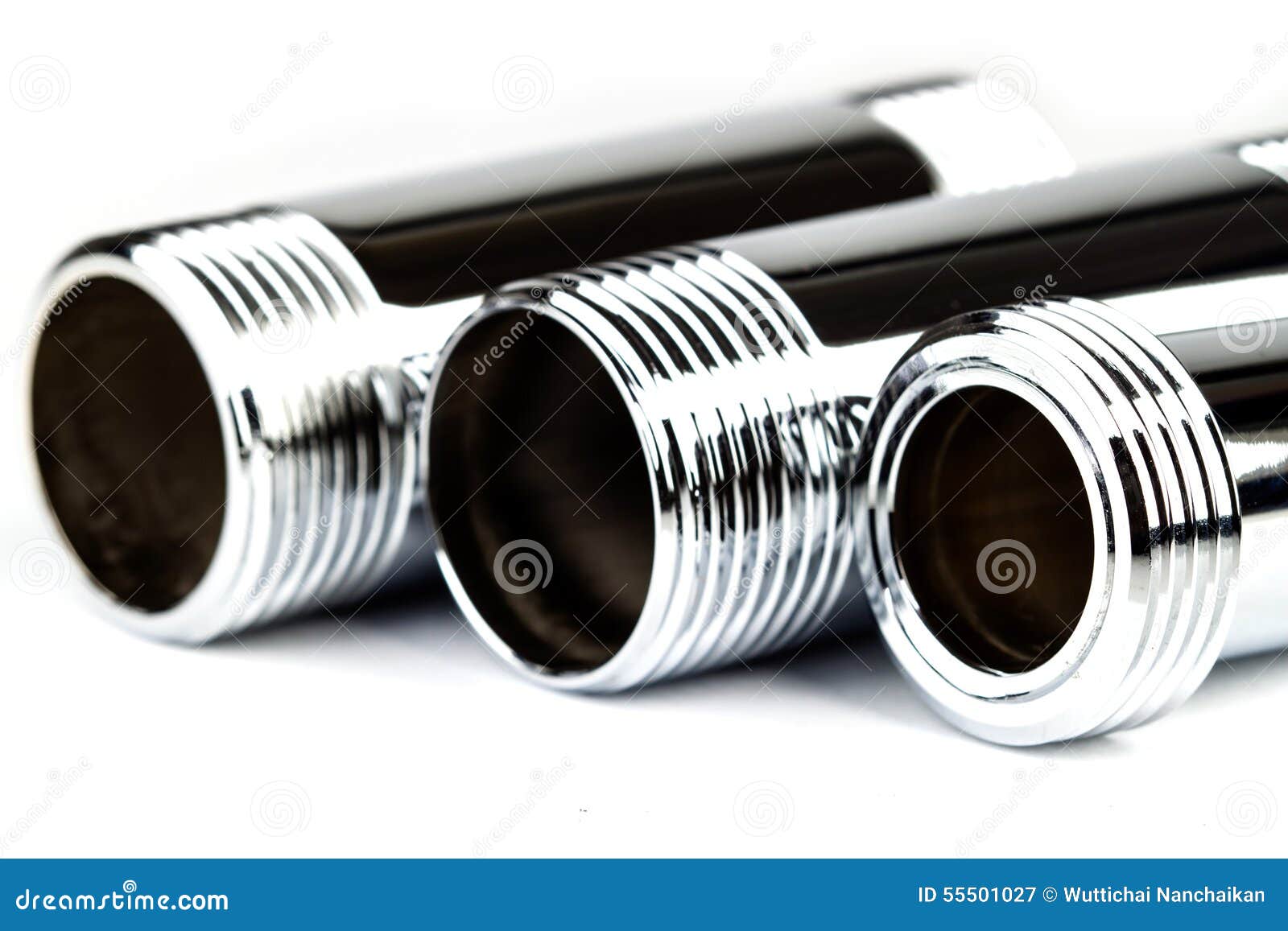 Chrome pipe stock image. Image of perspective, pipe, round - 55501027