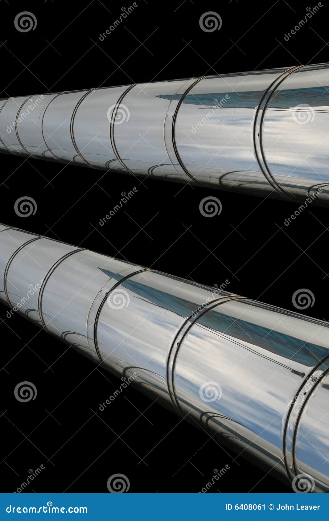 Chrome pipes stock image. Image of shine, contemporary - 6408061