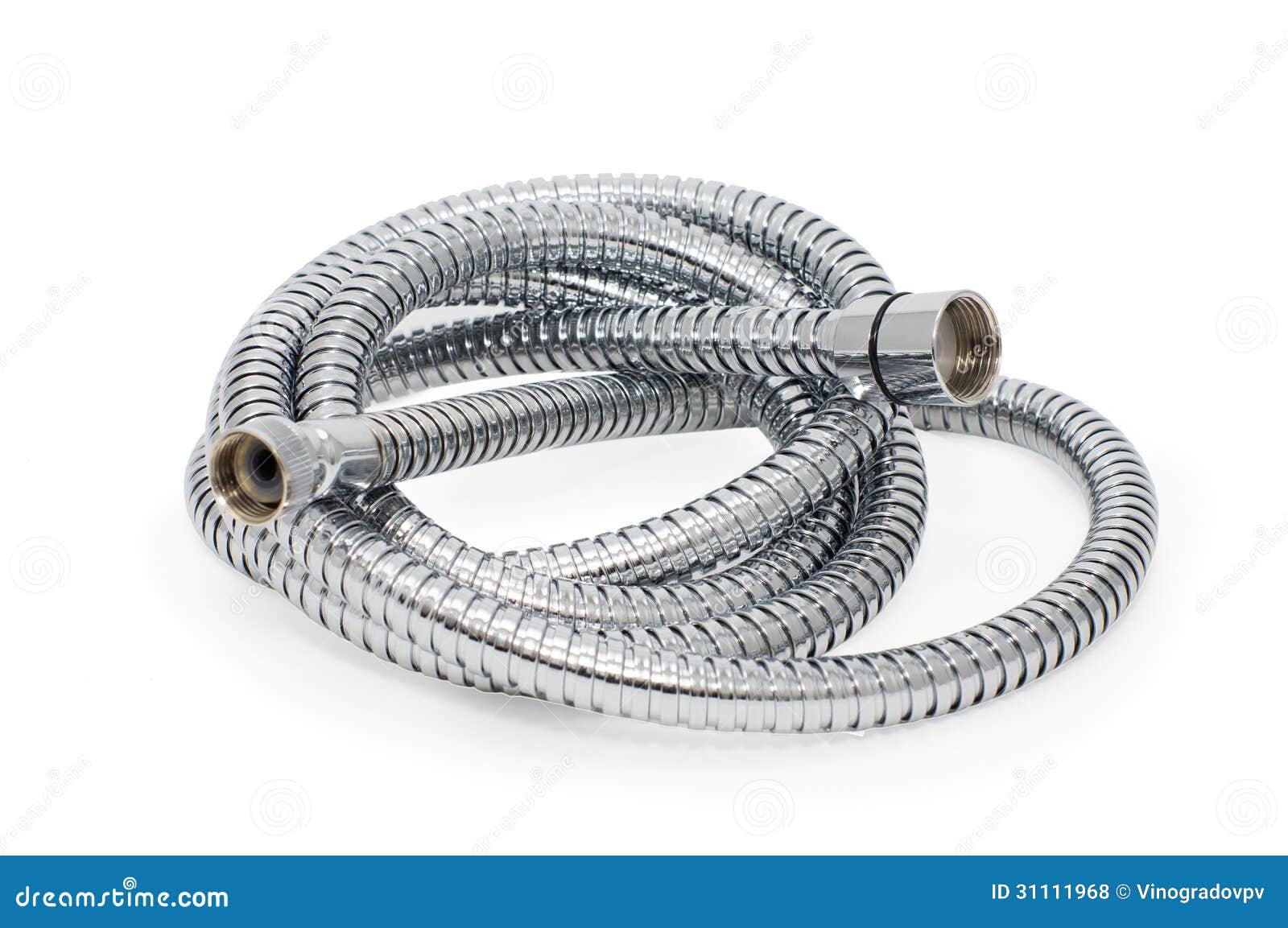 Red Corrugated Hose For Electrical Wiring On Paving Slabs Royalty-Free ...