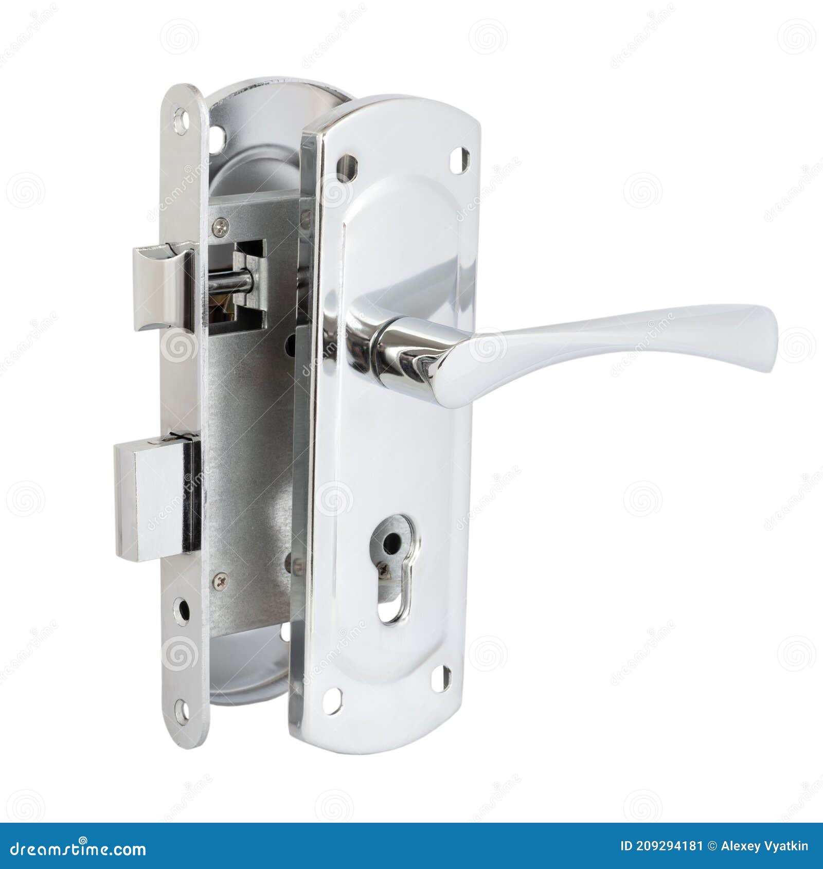 Double Turn Classic Mortise Lock For Entrance Doors In Steel Color With ...