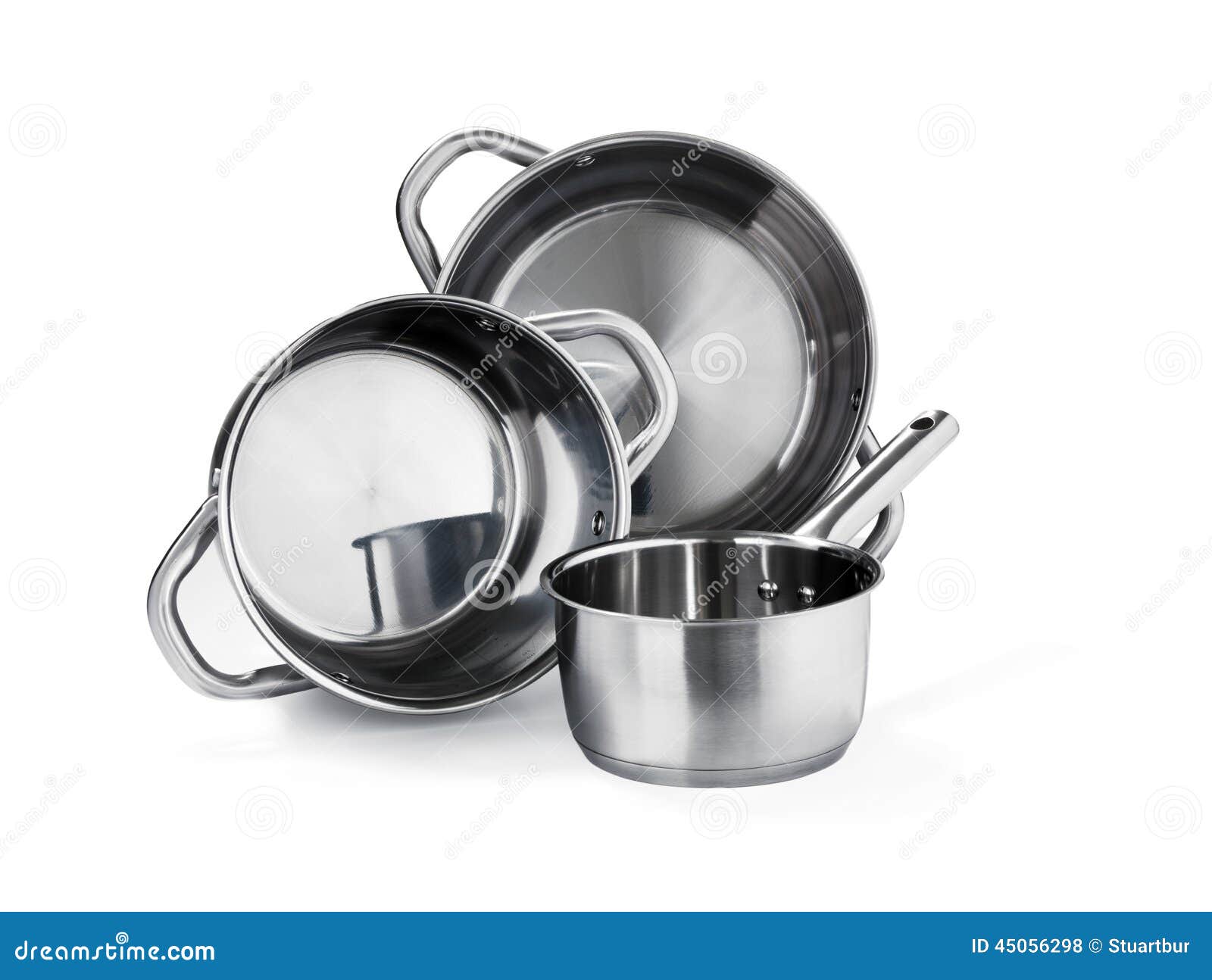 Chrome Pots stock photo. Image of object, empty, handle - 45056298