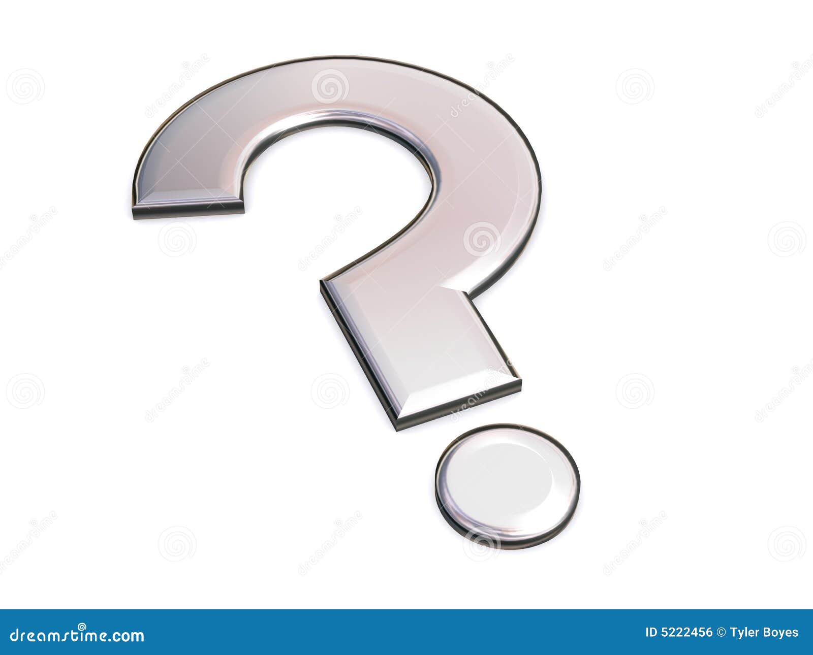 Chrome Question Mark stock illustration. Illustration of rendered - 5222456