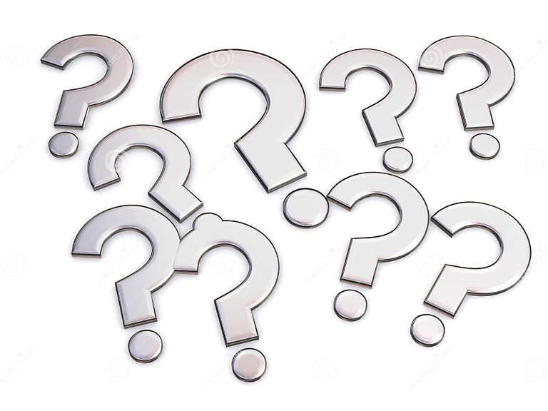 Chrome Question Marks stock illustration. Illustration of shadow - 5222467