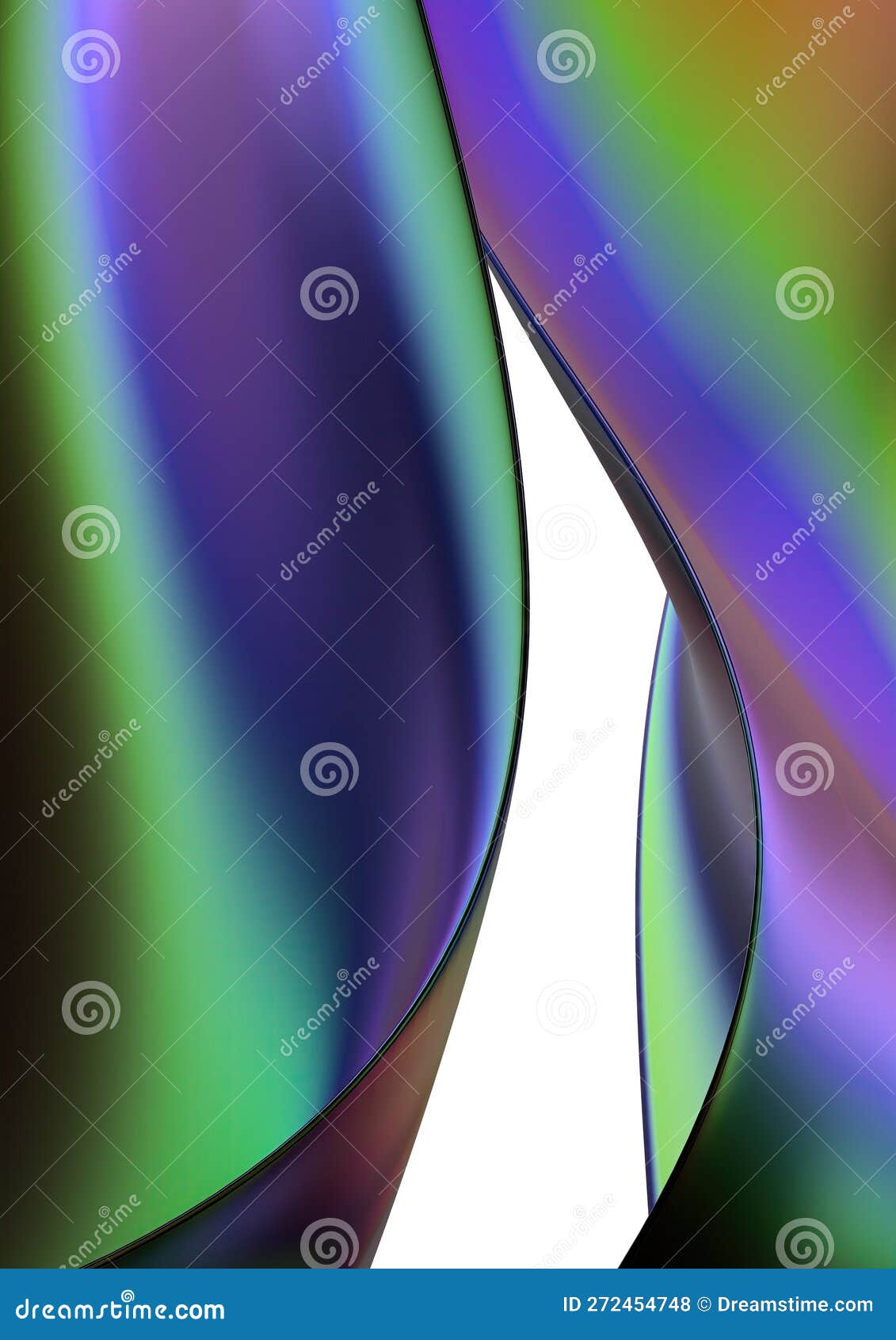 Chrome Rainbow Metal Plate Wavy Abstract Dramatic Modern Luxury Luxury ...