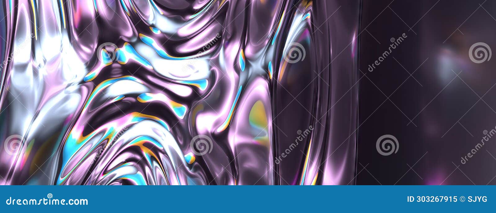 Chrome Rainbow Reflection Metallic Ripple Lifelike Paint Surface ...