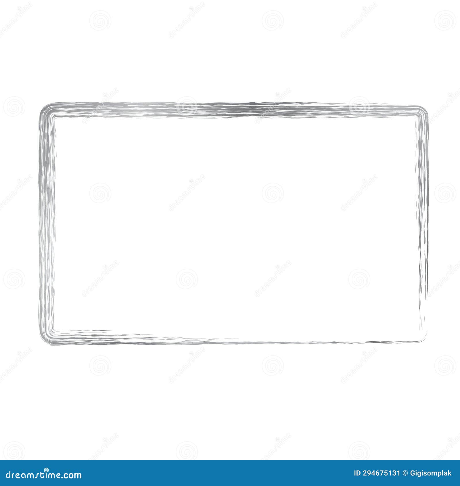 Chrome Rectangle Frame, Simple Vector Doodle Hand Draw Sketch Stock ...