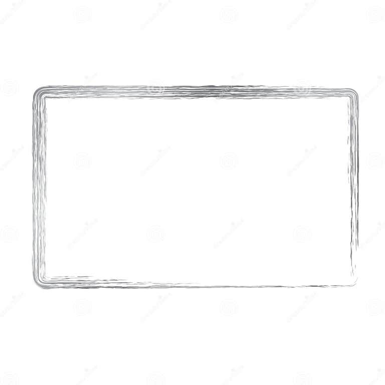 Chrome Rectangle Frame, Simple Vector Doodle Hand Draw Sketch Stock ...