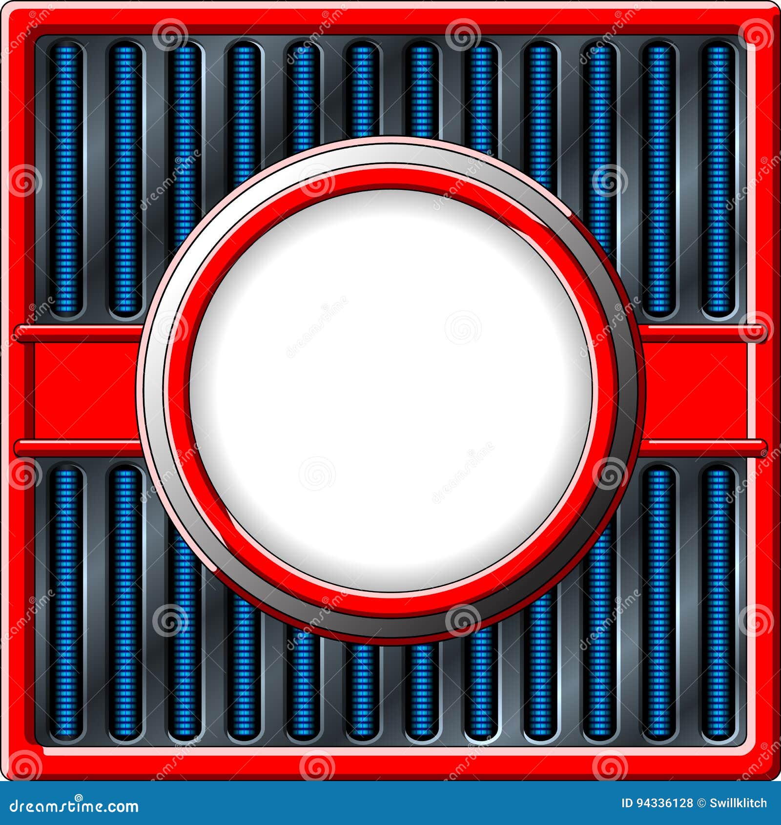 Chrome retro frame stock vector. Illustration of icon - 94336128