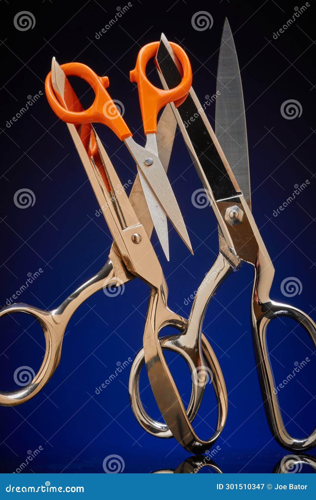 Multiple Pairs of Chrome Scissors Stock Image - Image of balance ...