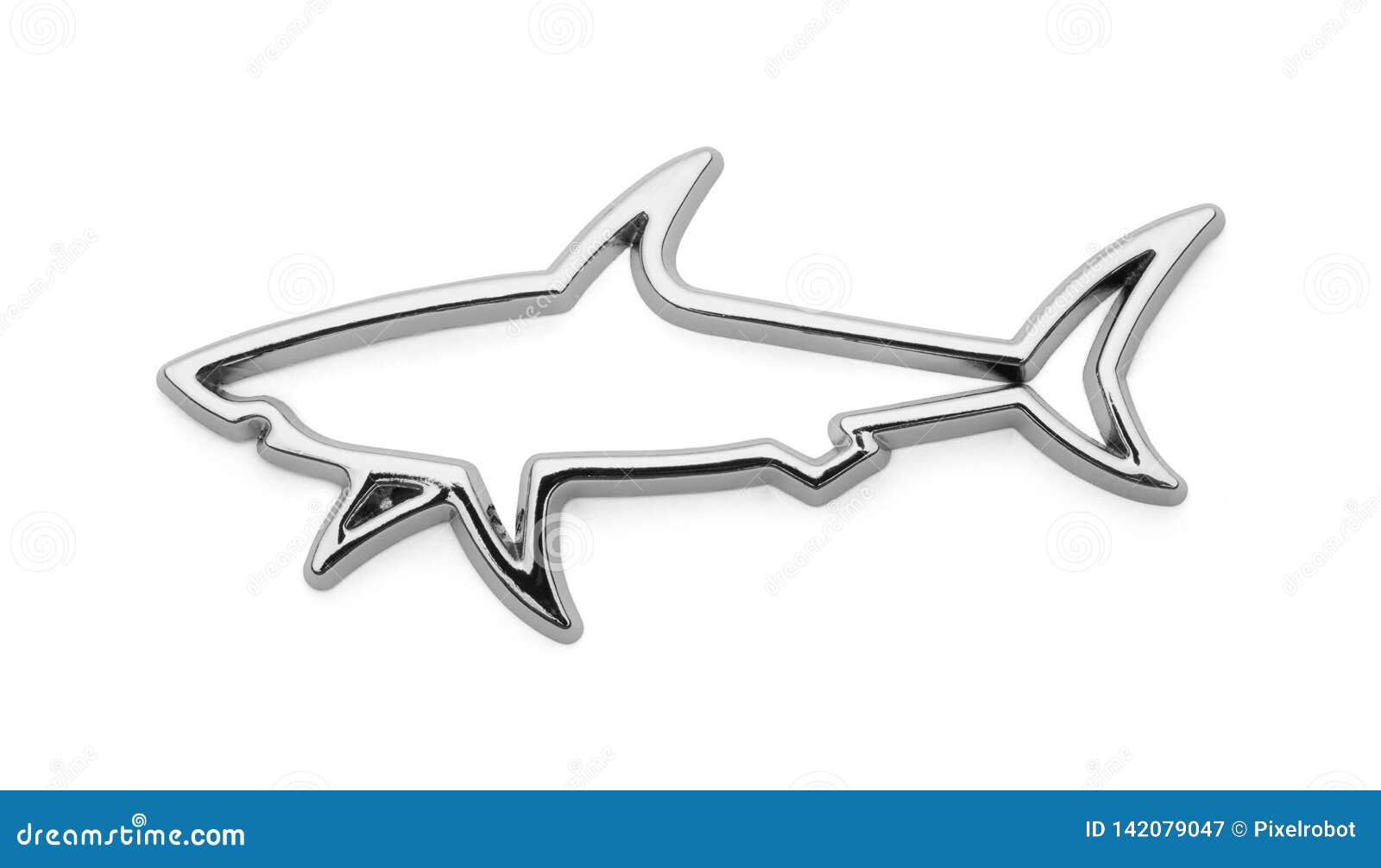 Chrome Shark Decal stock illustration. Illustration of badge - 142079047