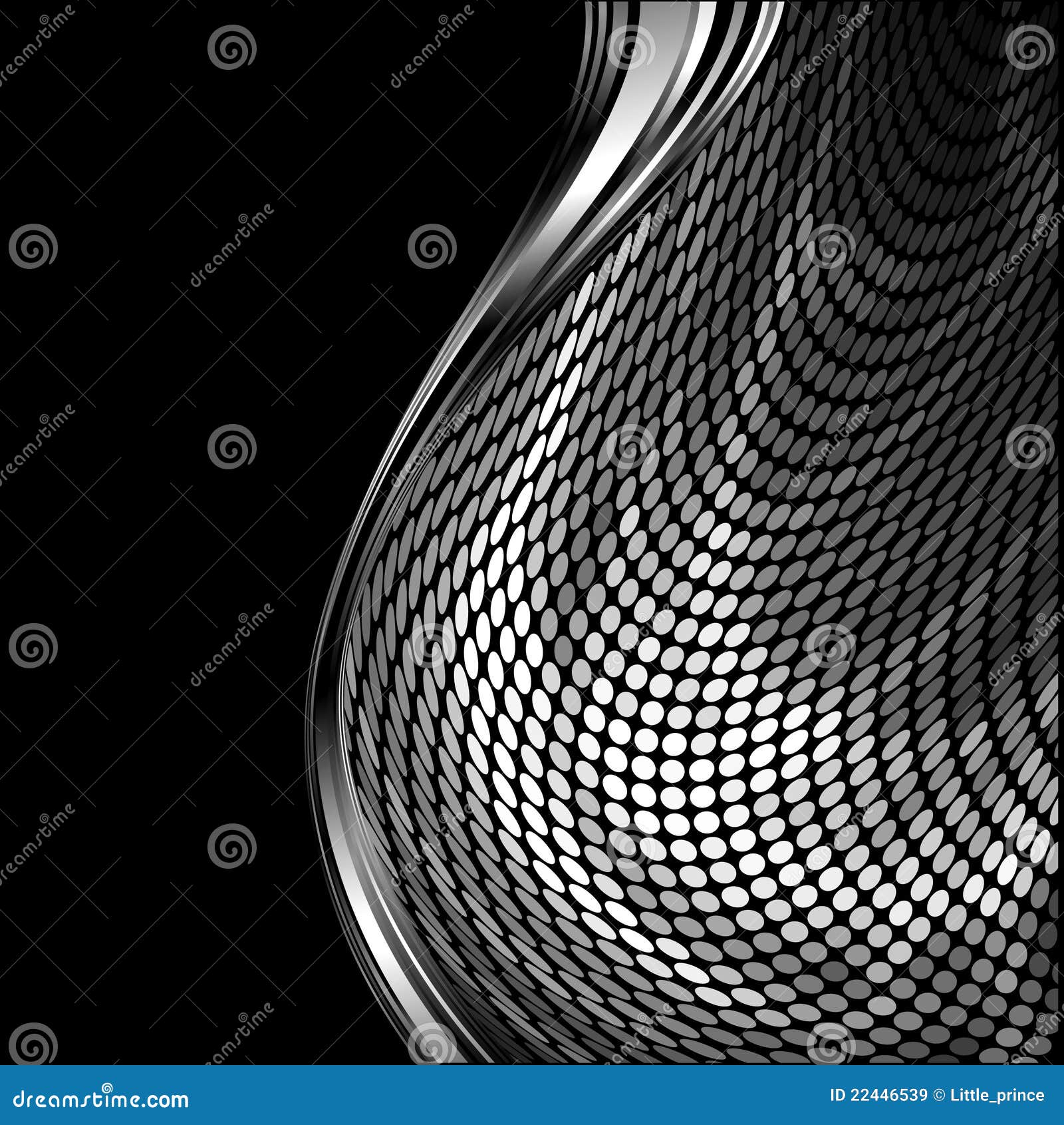 Chrome silver wavy pattern stock vector. Illustration of lines - 22446539