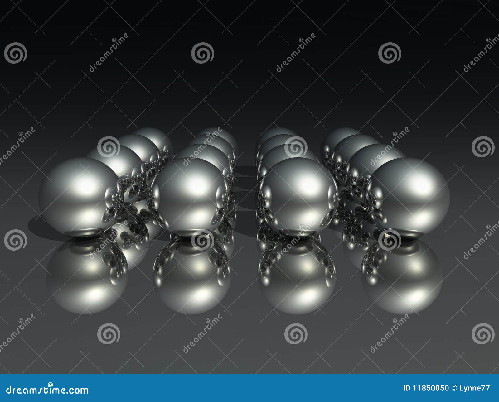 Chrome spheres stock illustration. Illustration of design - 11850050