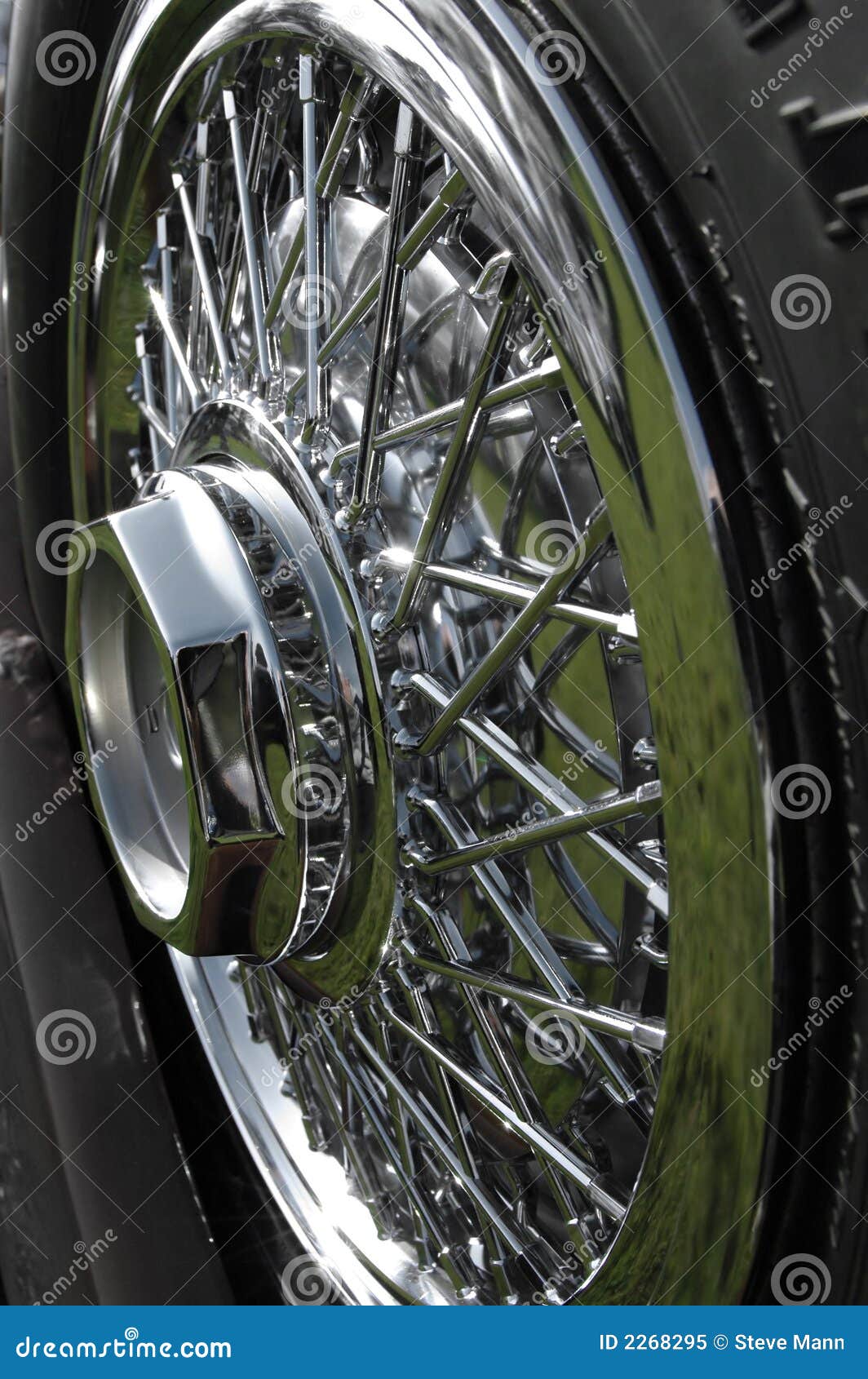 Chrome Spoked Wheel stock image. Image of spoke, close - 2268295