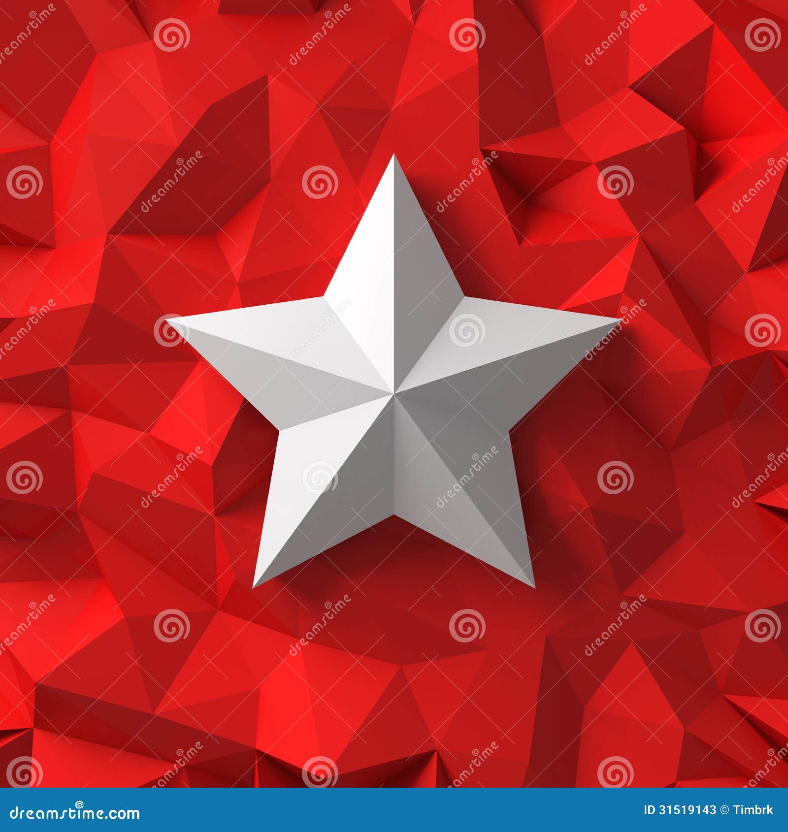 Chrome-Stern auf dem Rot stock abbildung. Illustration von muster ...