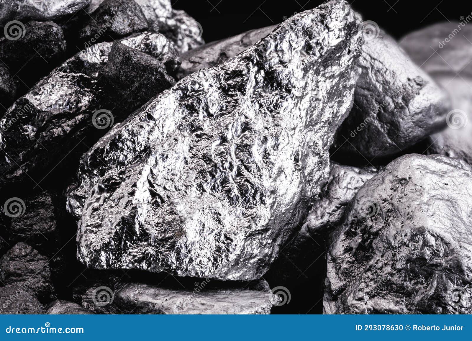 Chrome Stone Extracted from Mine Stock Photo - Image of silver, economy ...