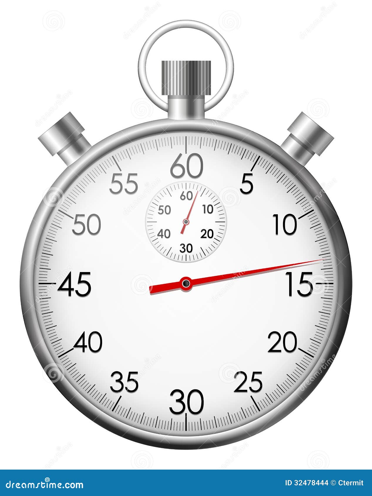 Chrome stop watch stock vector. Illustration of chronometer - 32478444