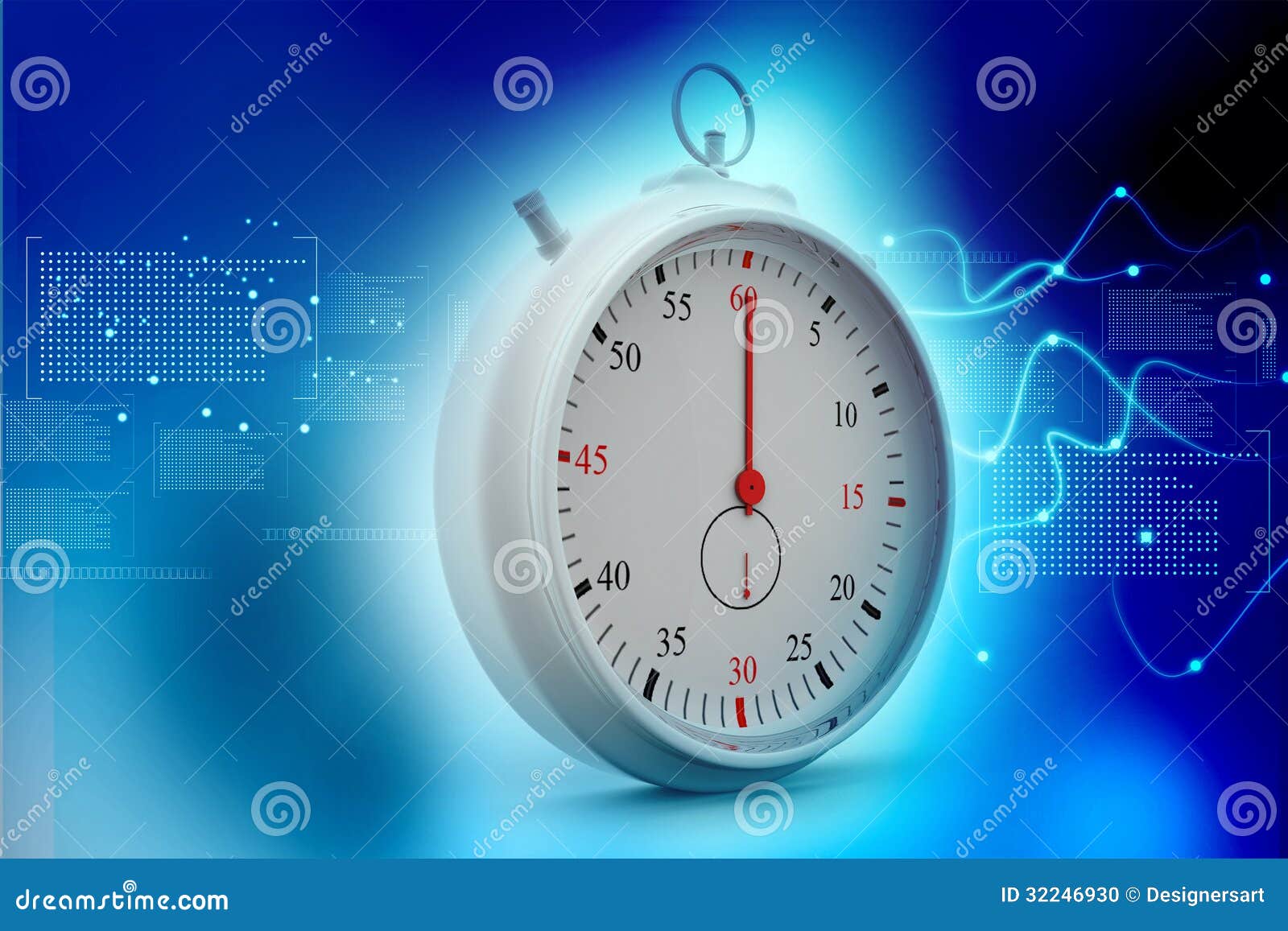 Chrome stopwatch stock illustration. Illustration of equipment - 32246930
