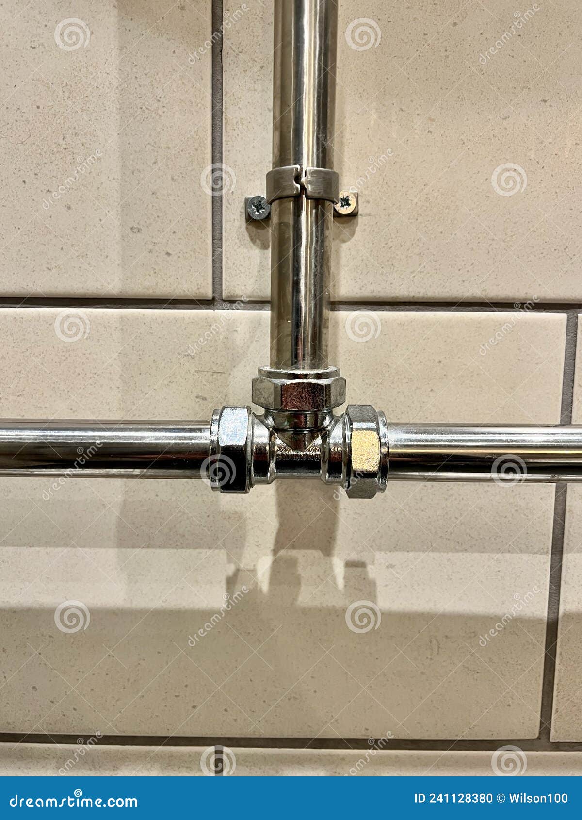 Pipe T Piece stock photo. Image of water, piece, plumbing - 241128380