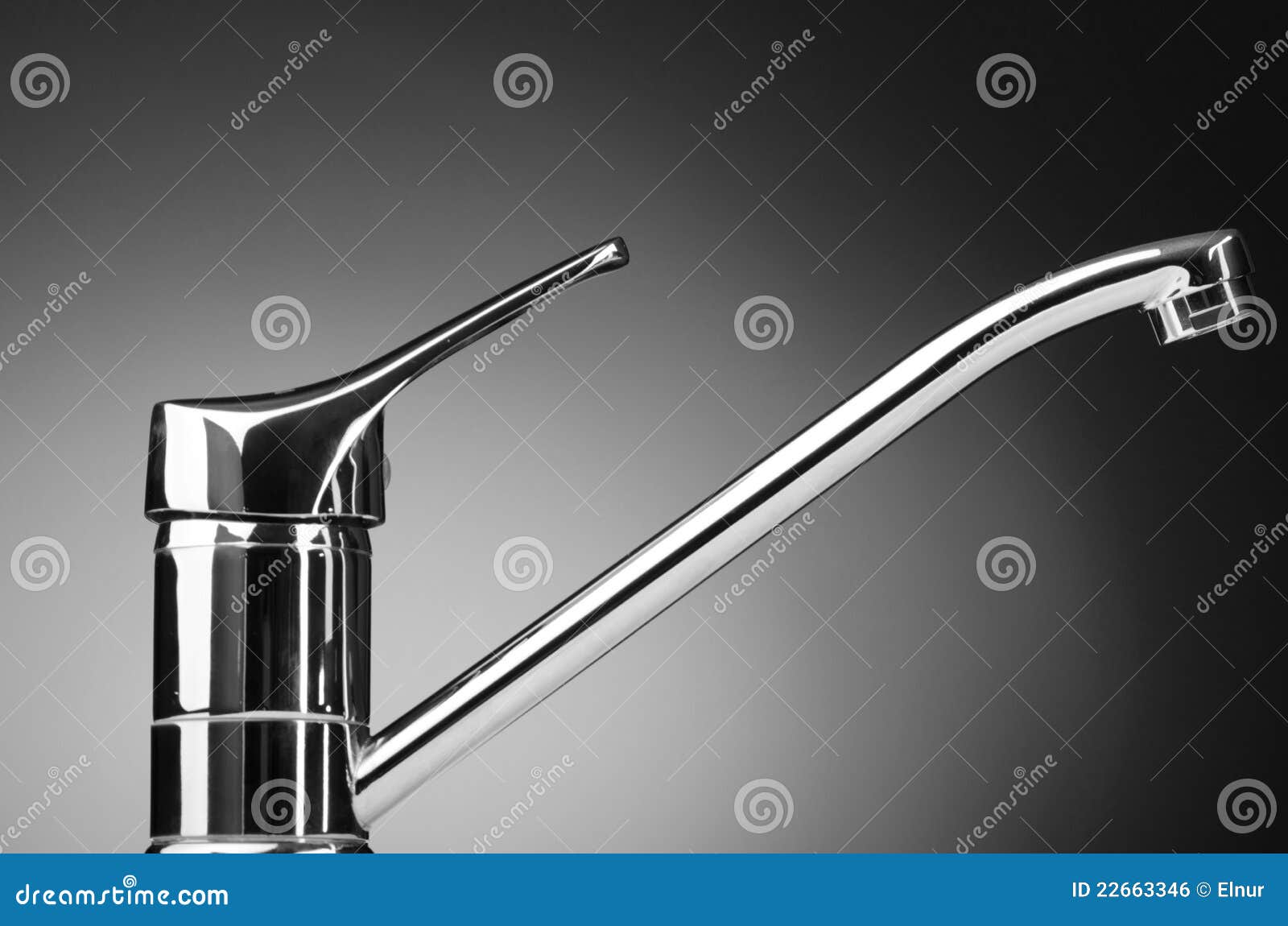 Chrome Tap on the Background Stock Photo - Image of flowing, chrome ...