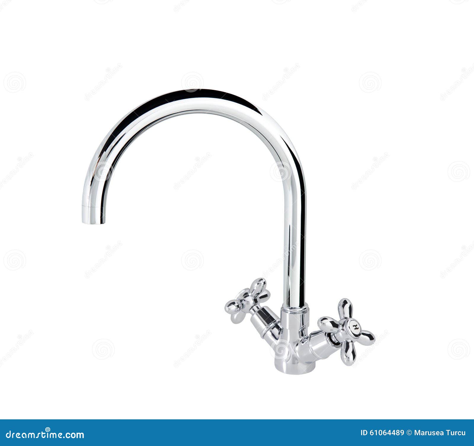 Chrome tap stock image. Image of handle, clean, drain - 61064489