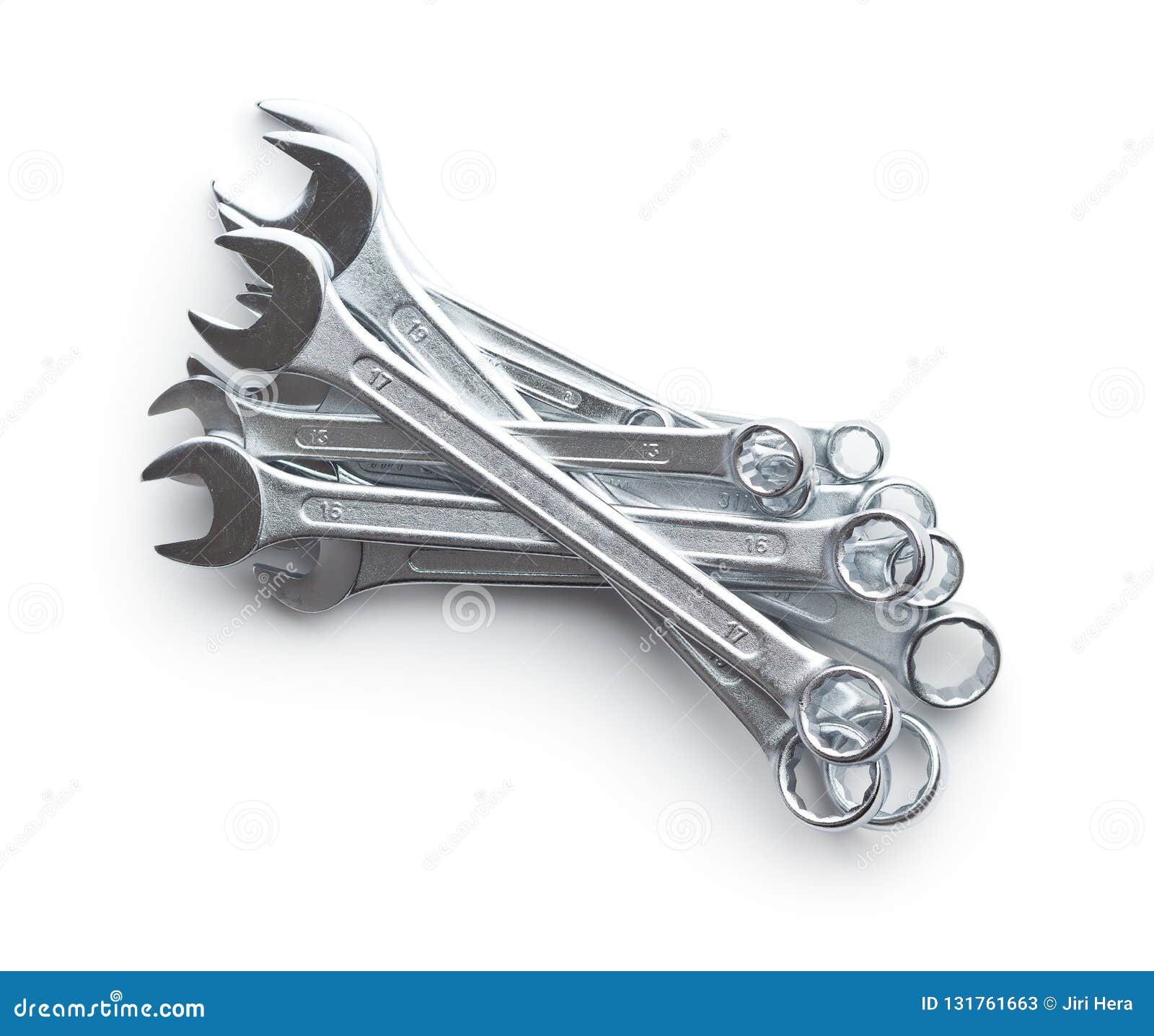 Chrome vanadium wrench. stock image. Image of instrument - 131761663