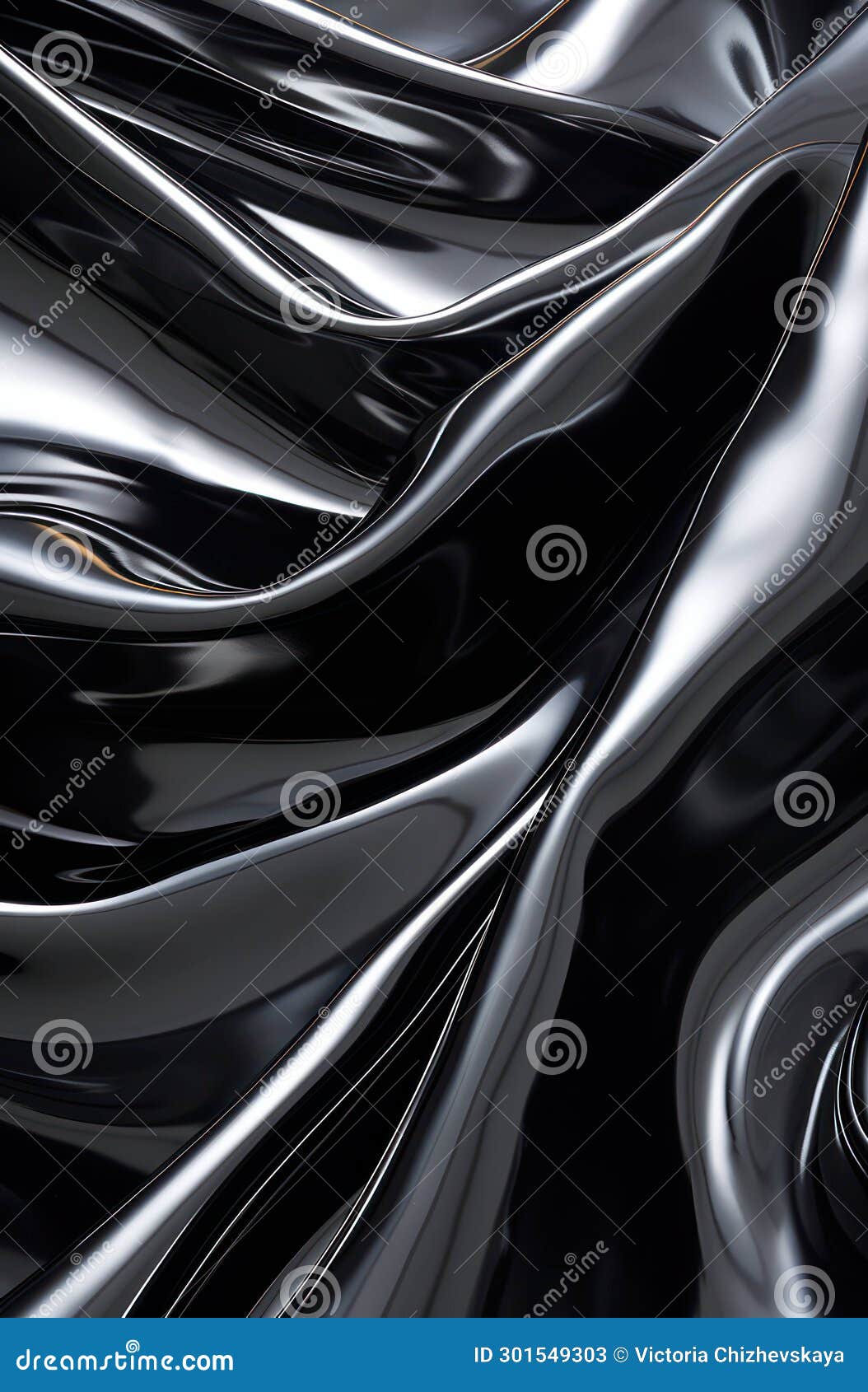 Chrome Wallpaper Wave Background Metallic Abstraction Reflection Design ...