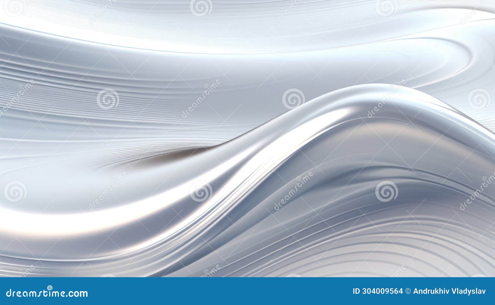 Chrome Waves Background Full Screen Stock Illustration - Illustration ...