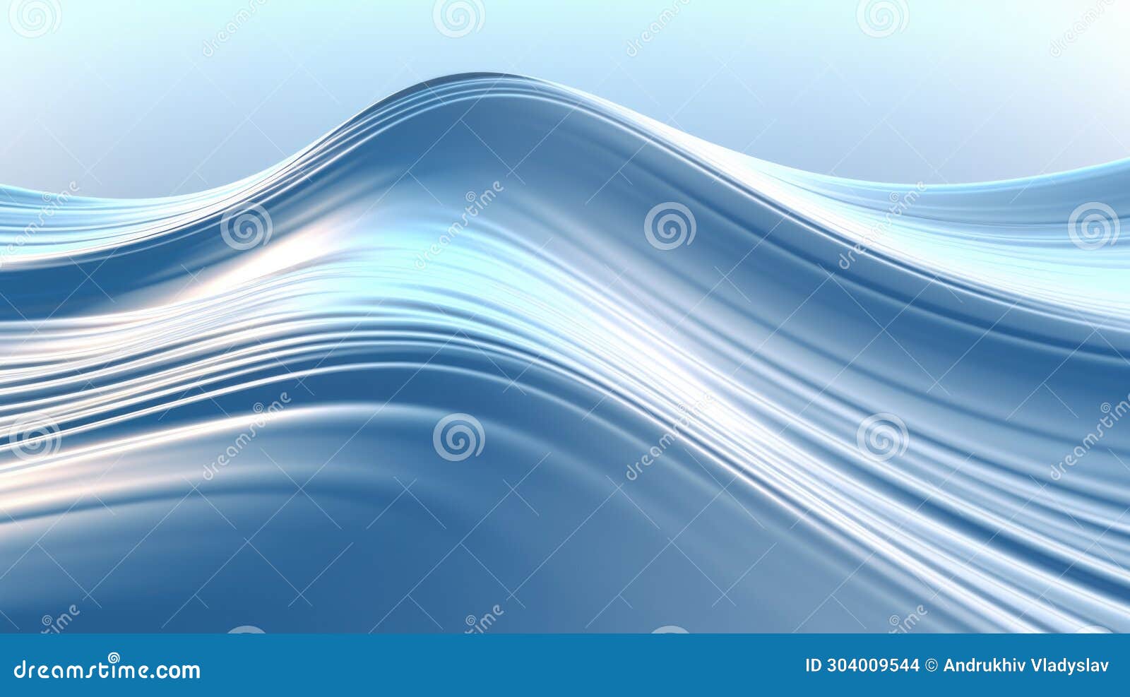 Chrome Waves Background Full Screen Stock Illustration - Illustration ...
