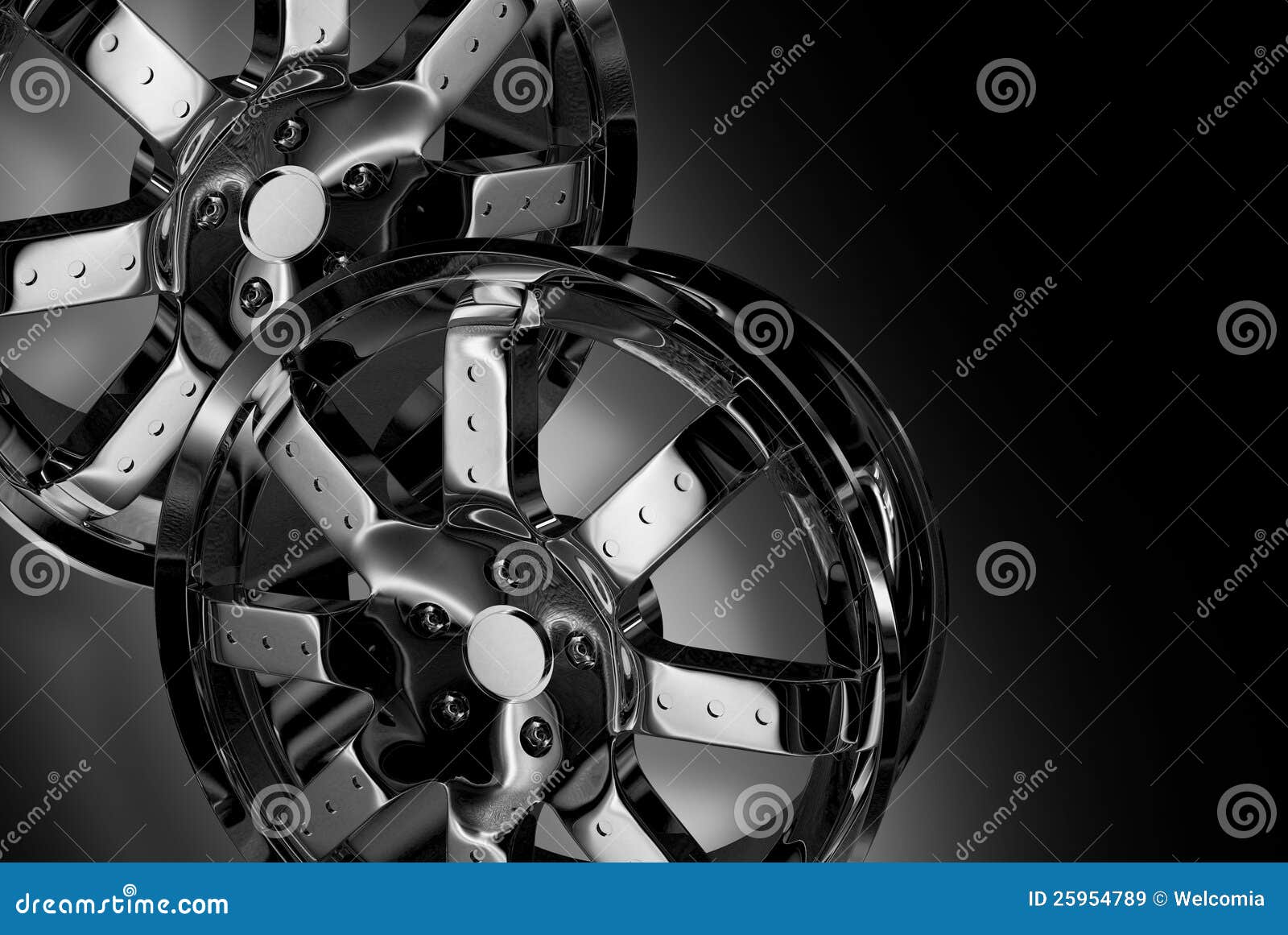 Chrome Wheels stock illustration. Illustration of rotation - 25954789