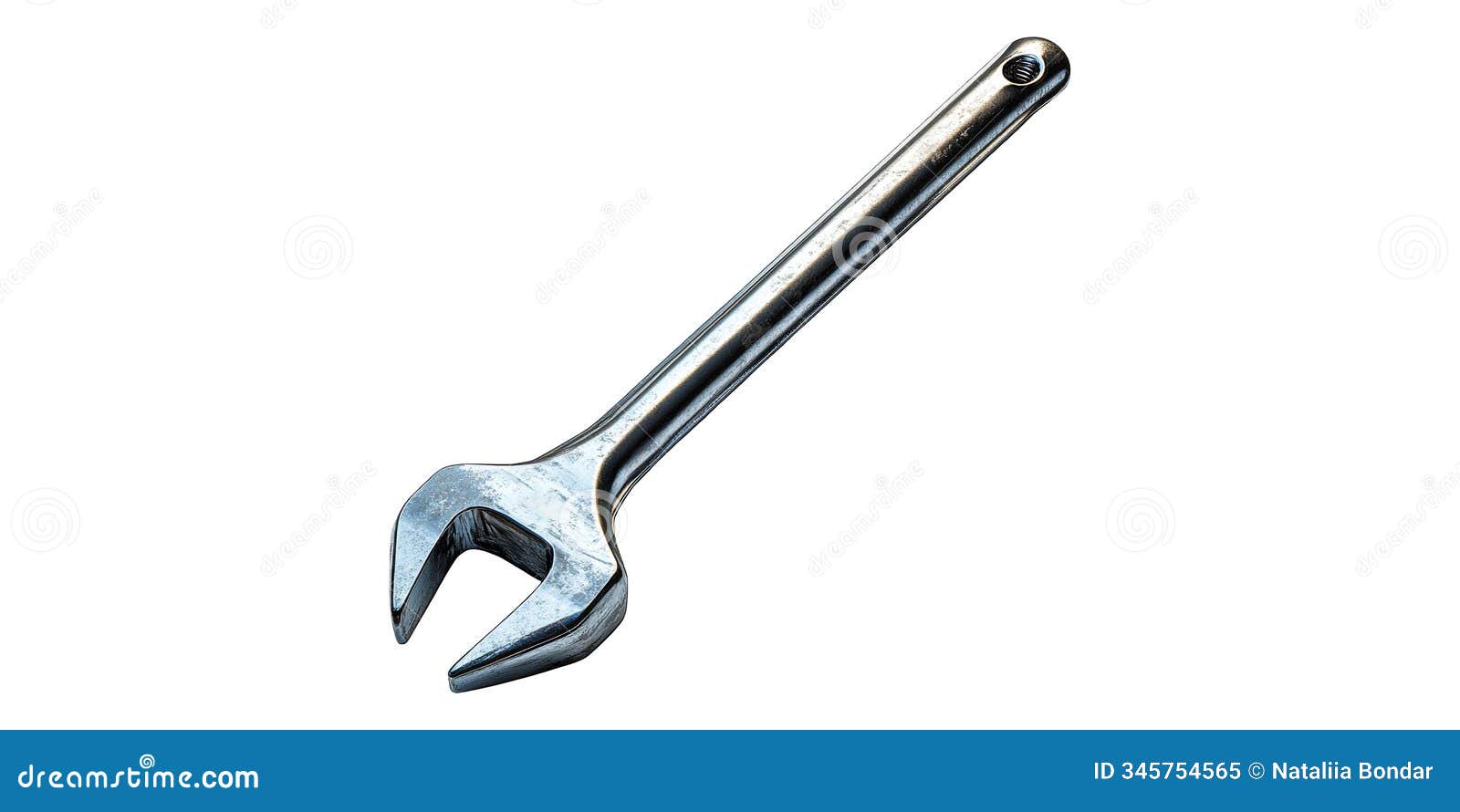 Chrome Wrench Isolated on Transparent Background. Stock Image - Image ...