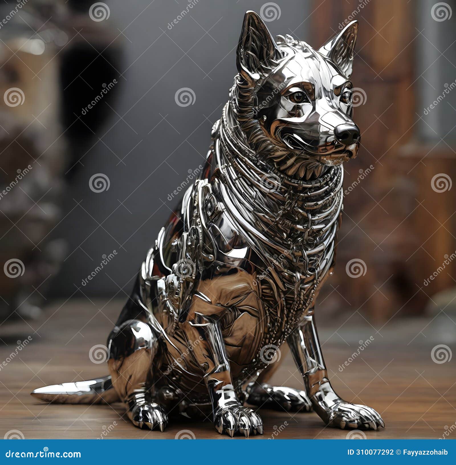Chromed slim dog stock illustration. Illustration of monument - 310077292