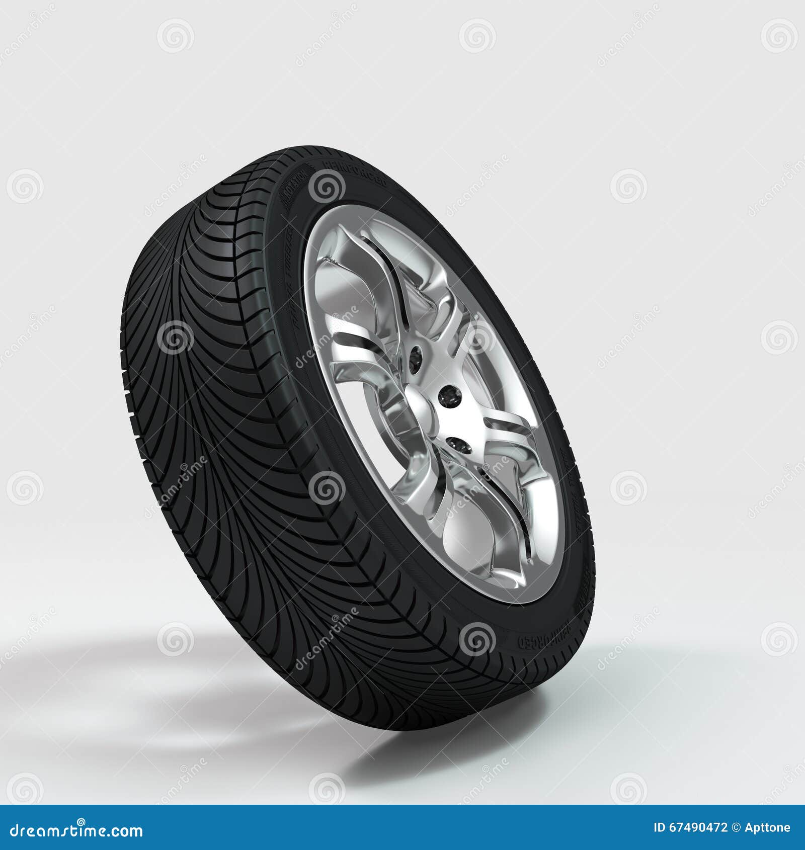 Chromed Wheel Rim As Ring-shaped Component Holding The Tire Of Car ...