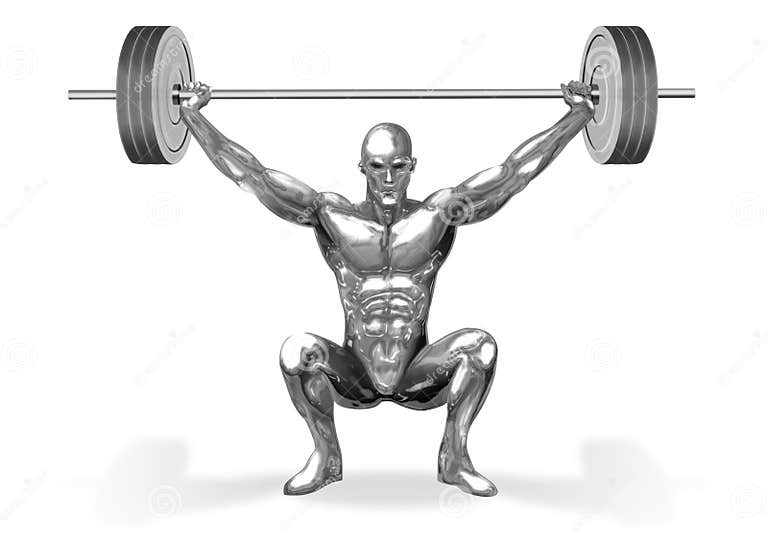 Chromeman_Weight Lifting stock illustration. Illustration of action ...