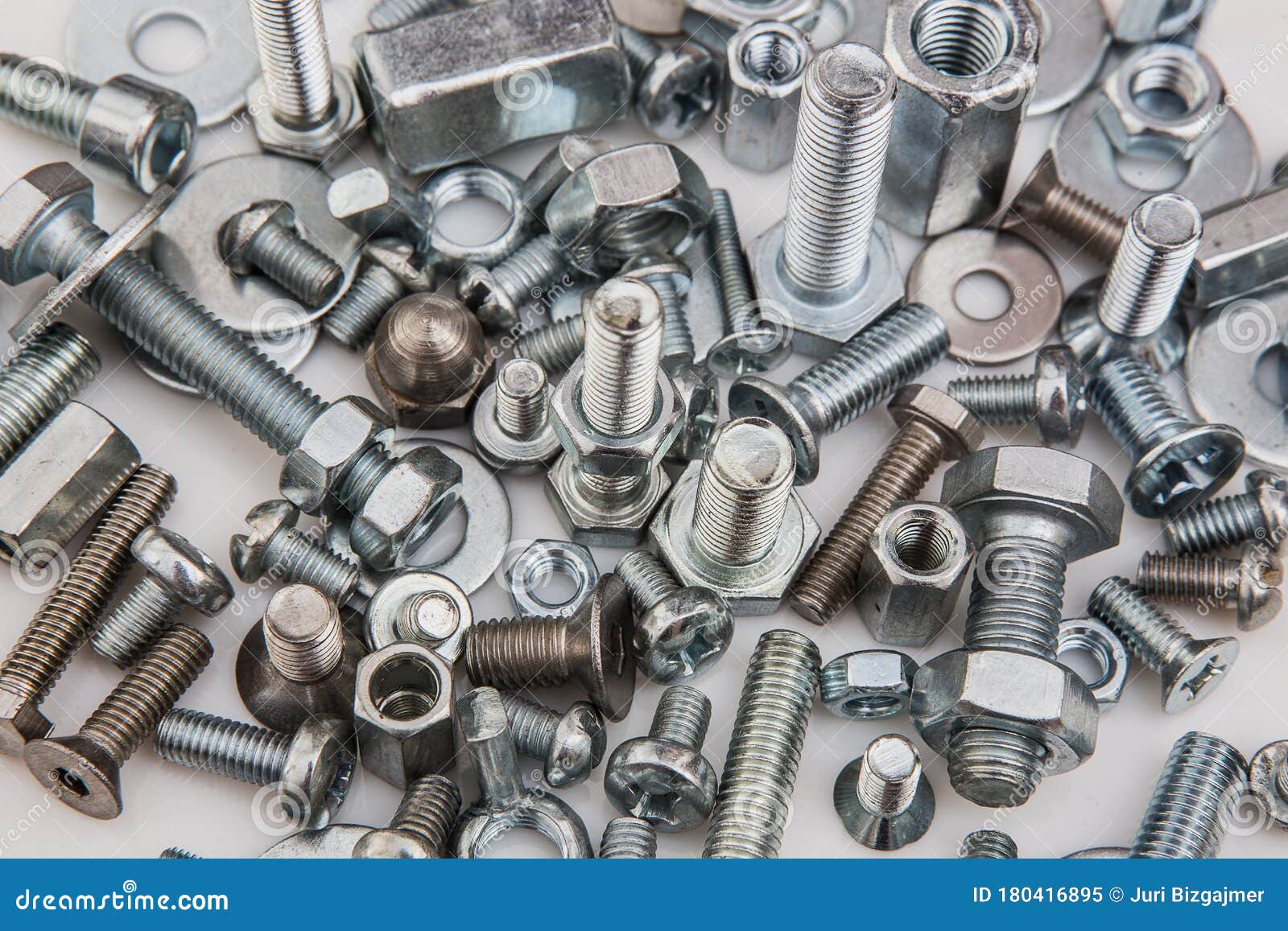 Chromeplated Bolts and Nuts Stock Image - Image of metal, group: 180416895
