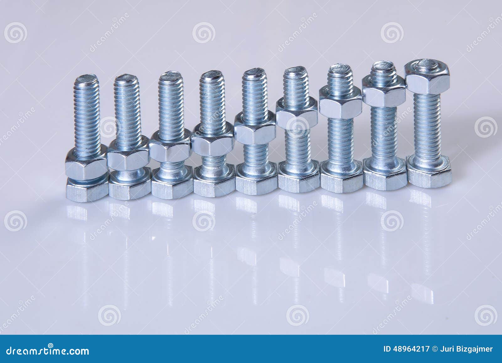 Chromeplated Bolts and Nuts Stock Image - Image of objects, fasteners ...