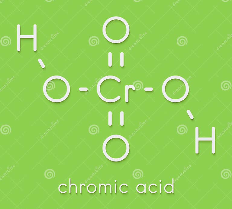 Chromic Acid H2CrO4 Molecule. Skeletal Formula. Editorial Image ...