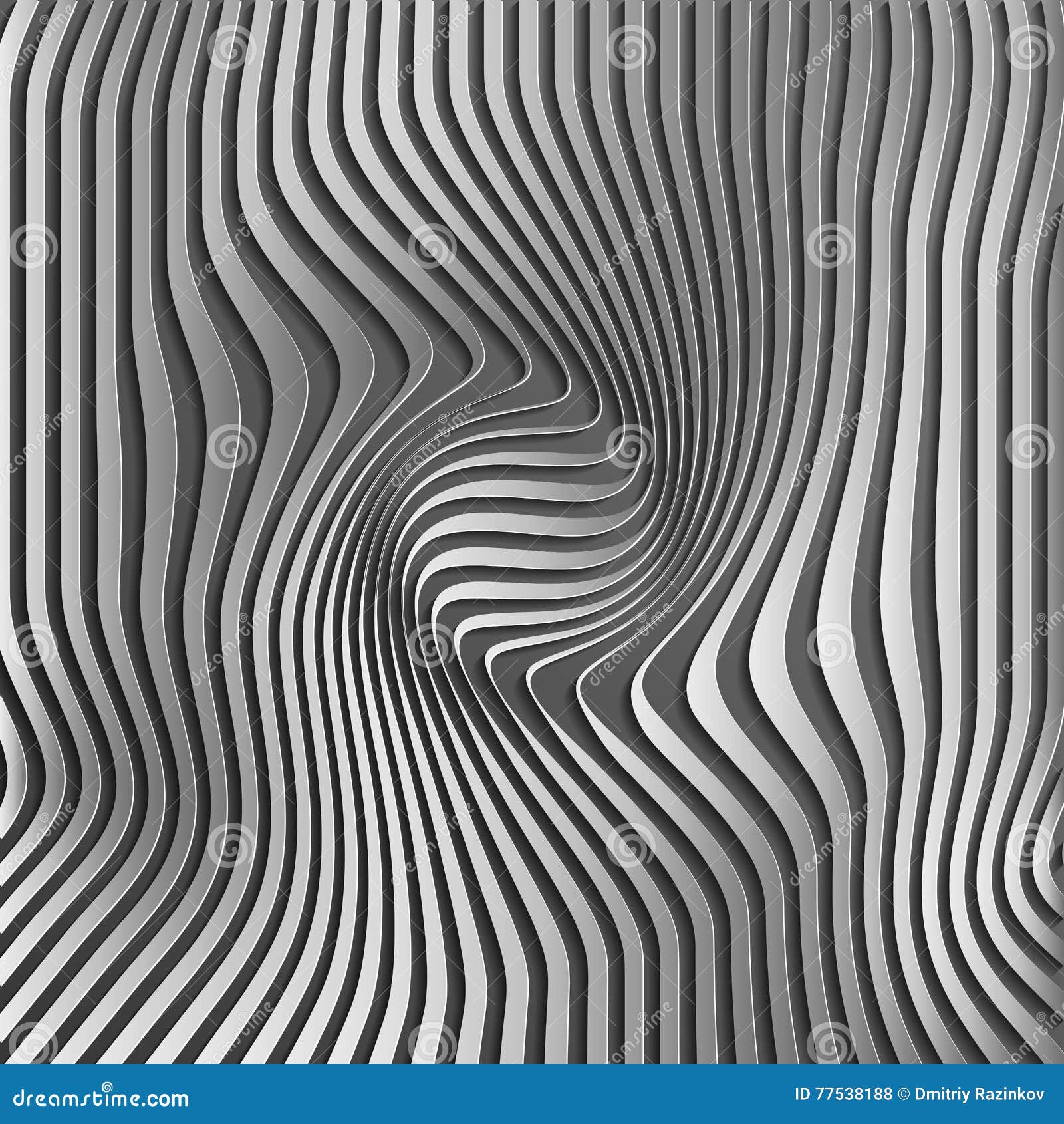 Chromium Abstract Silver Stripe Pattern Background.Optical Illusion ...