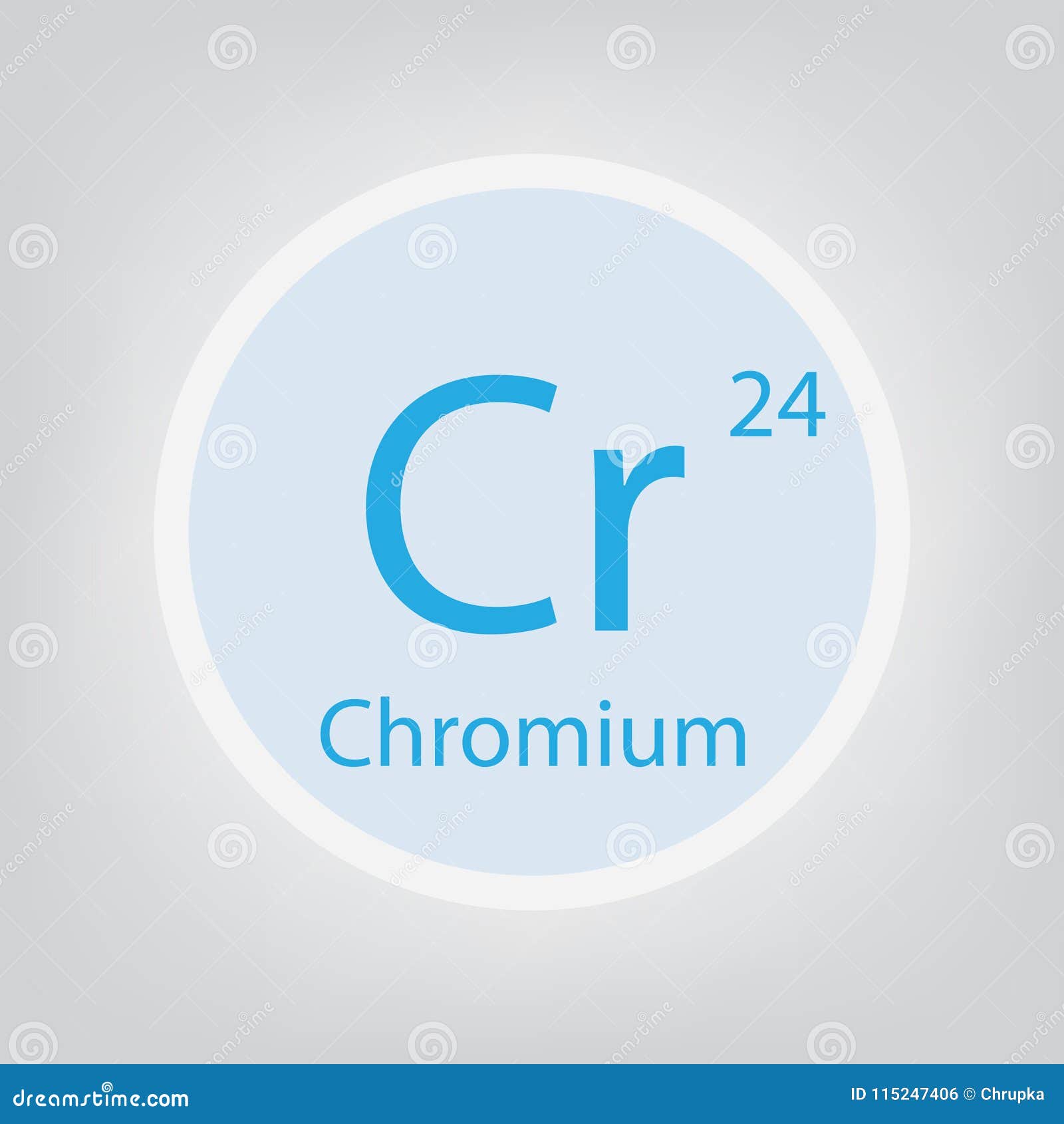 Chromium Cr Chemical Element Icon Stock Vector - Illustration of sign ...