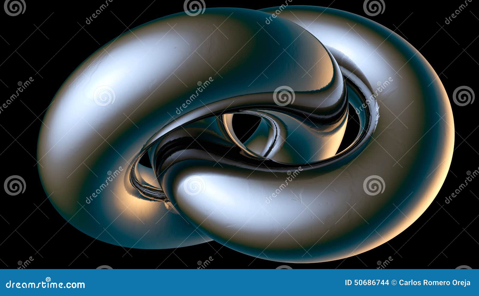 Chromium double toroid stock illustration. Illustration of group - 50686744