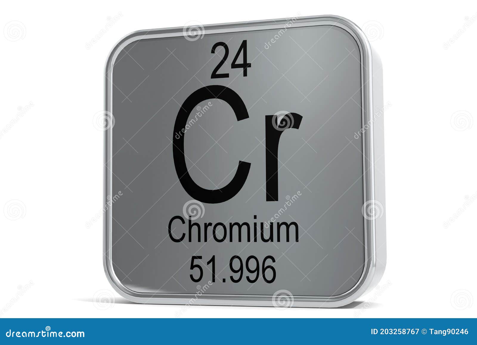 Chromium Cr, Element Symbol From Periodic Table Series Stock Image ...