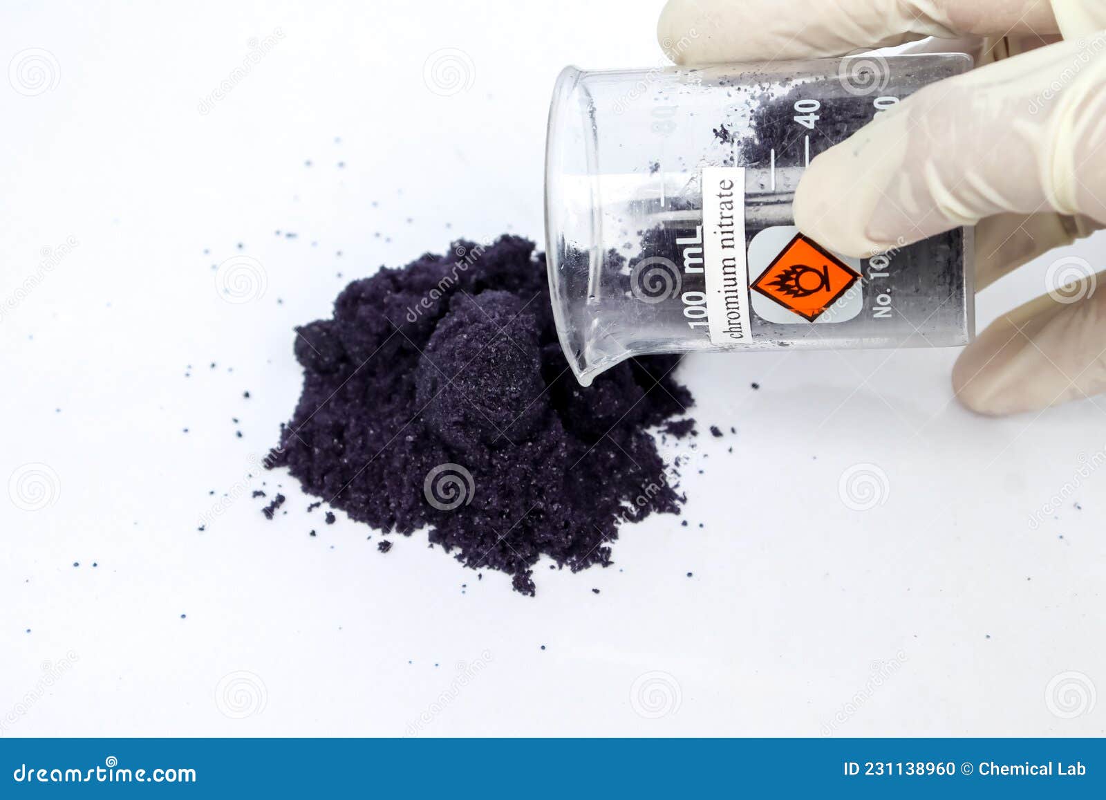 Chromium Nitrate, an Oxidizing Agent Stock Photo - Image of burning ...