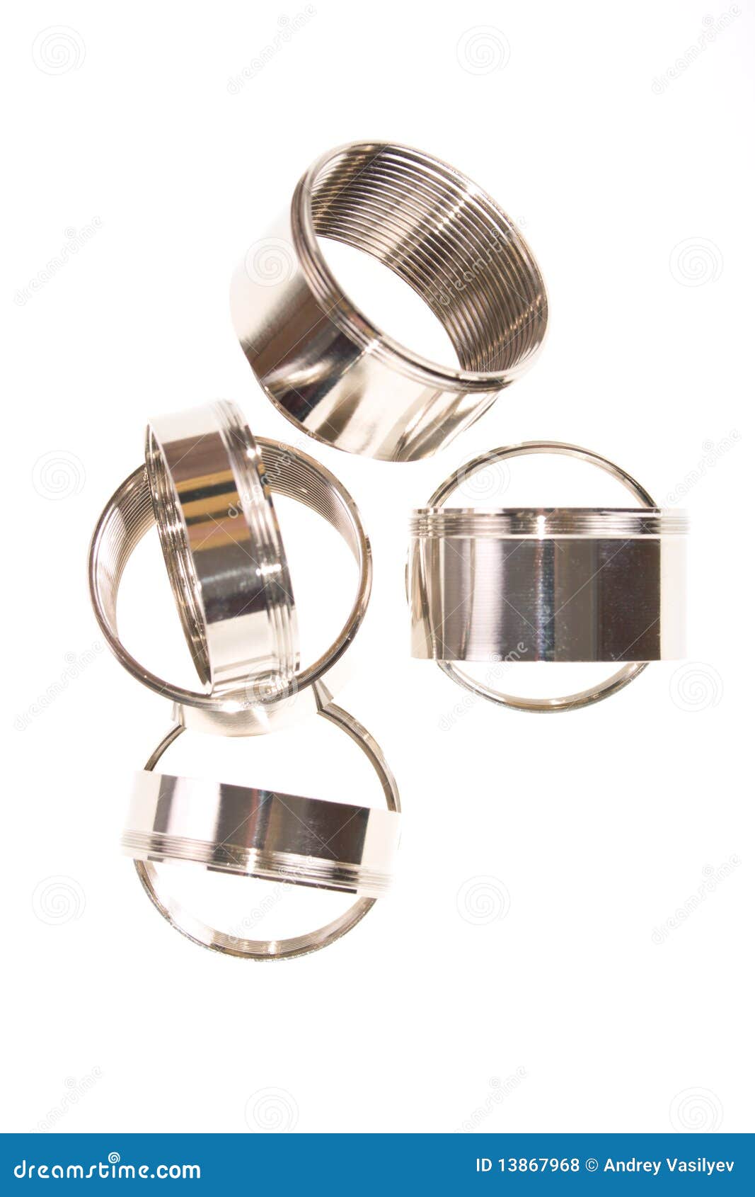 Chromium-plated rings stock photo. Image of objects, tube - 13867968