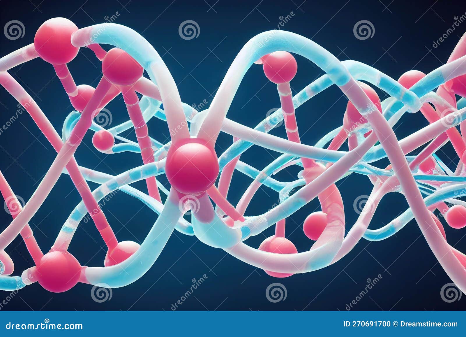 Chromosomal And Genetic Bonds Of Molecule Closeup And Atoms In ...