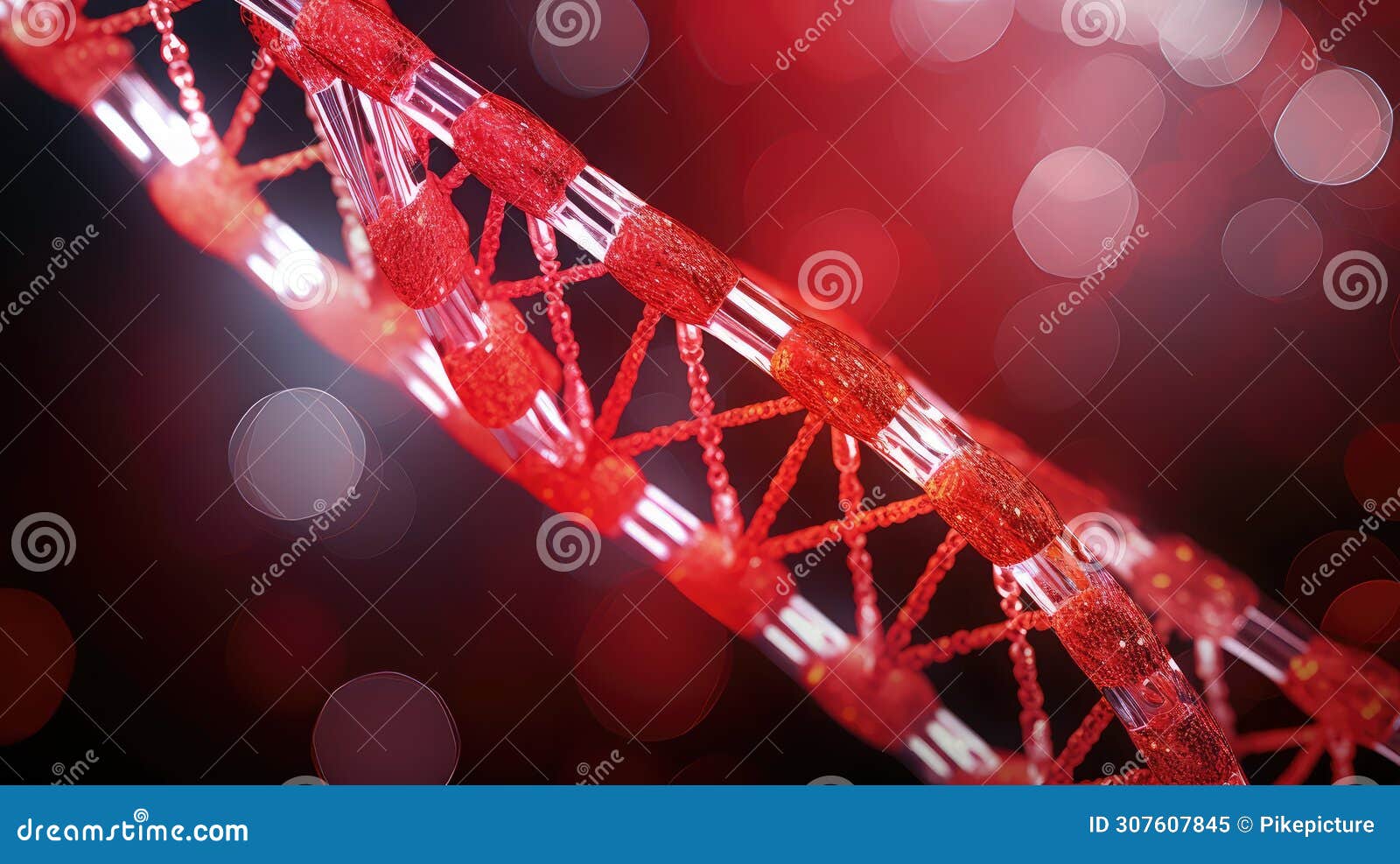 Chromosome red dna stock illustration. Illustration of disorder - 307607845