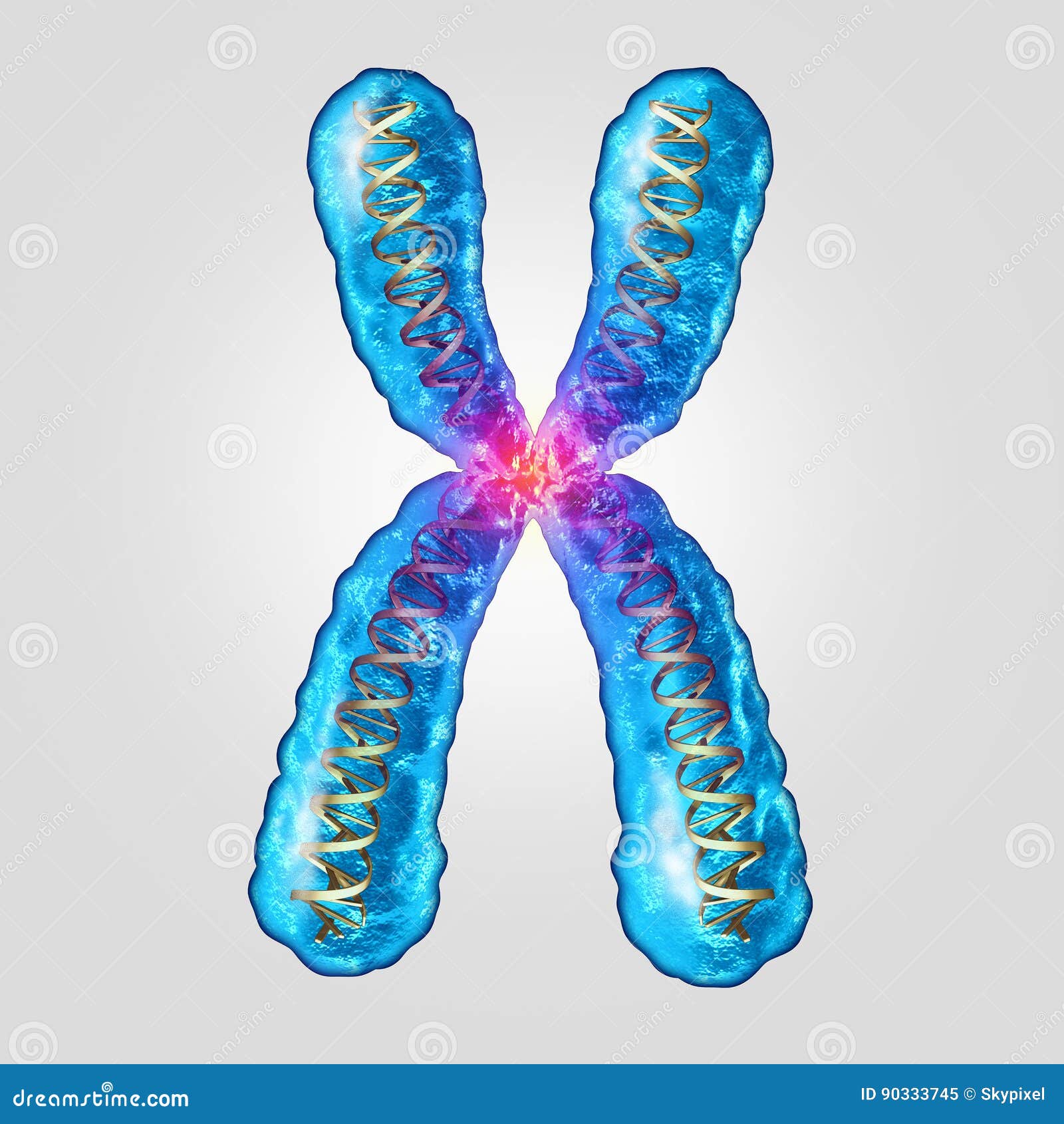Chromosoom Genetische DNA stock illustratie. Illustration of medisch ...