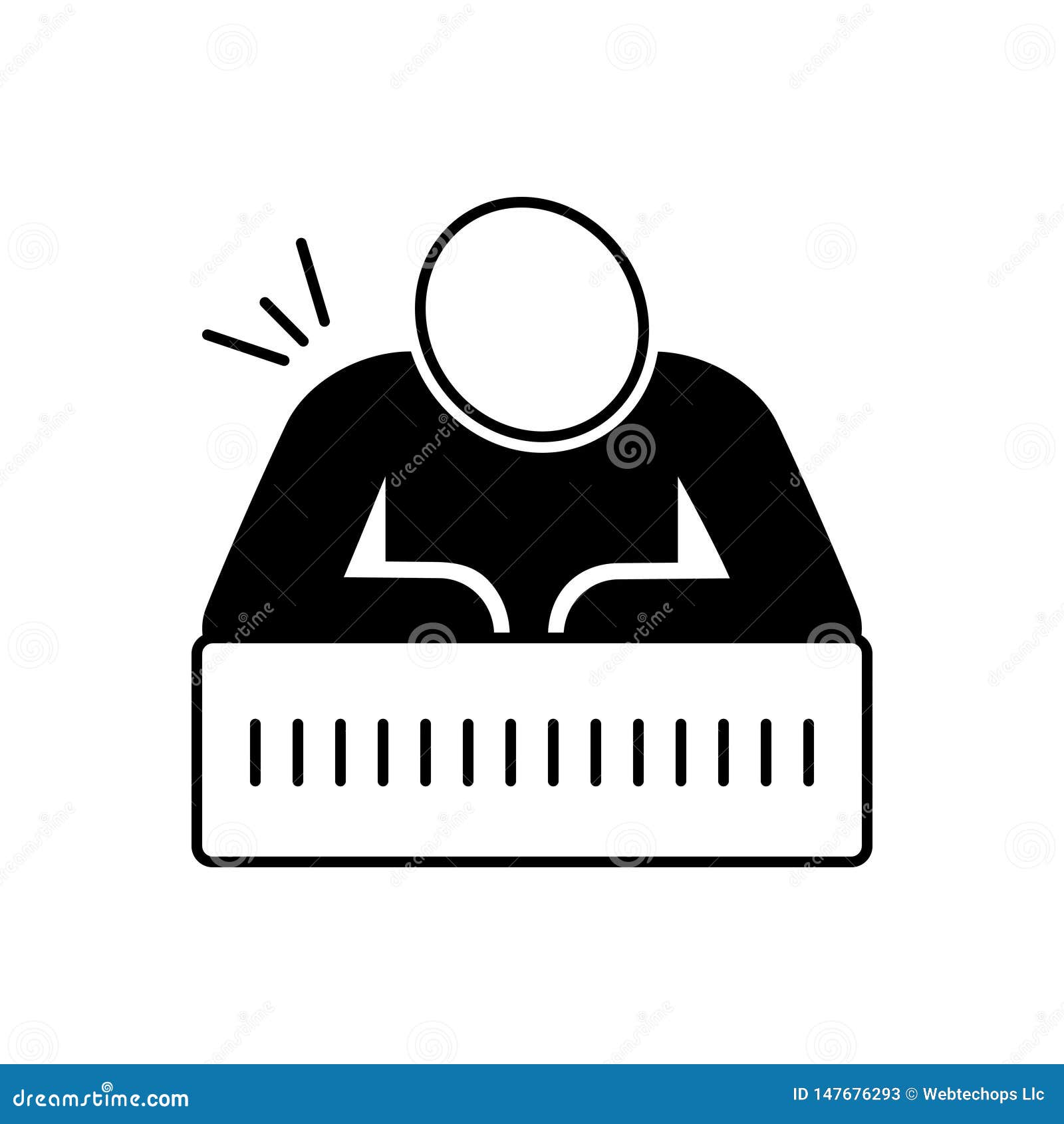 Black Solid Icon for Chronic Pain, Vertebrae and Injury Stock Vector ...