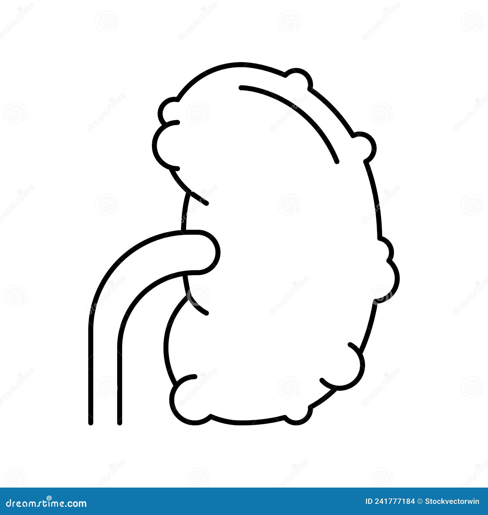 Chronic Pyelonephritis Line Icon Vector Illustration Stock Vector ...
